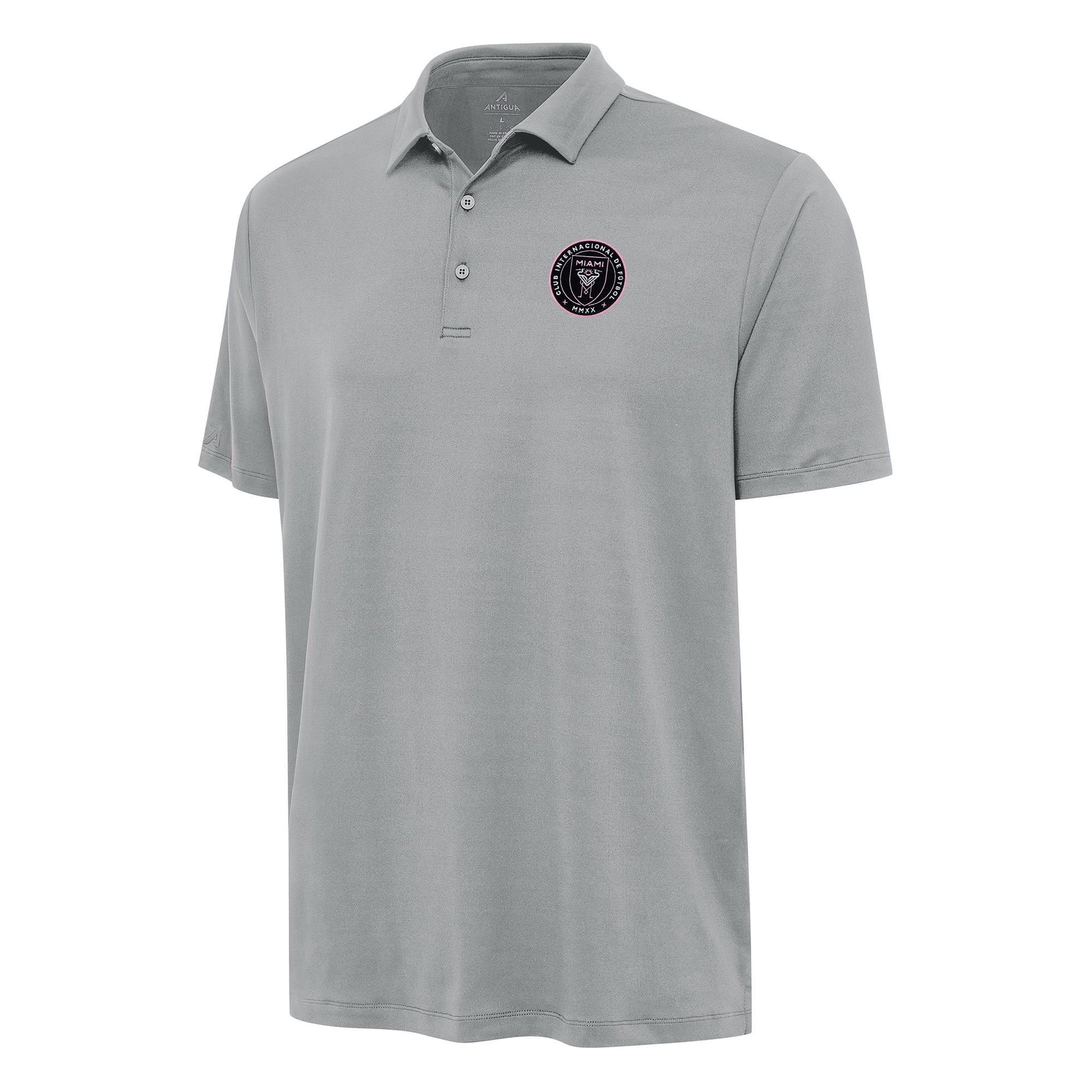 Men's Antigua Gray Inter Miami CF Reprocess Polo - Walmart.com
