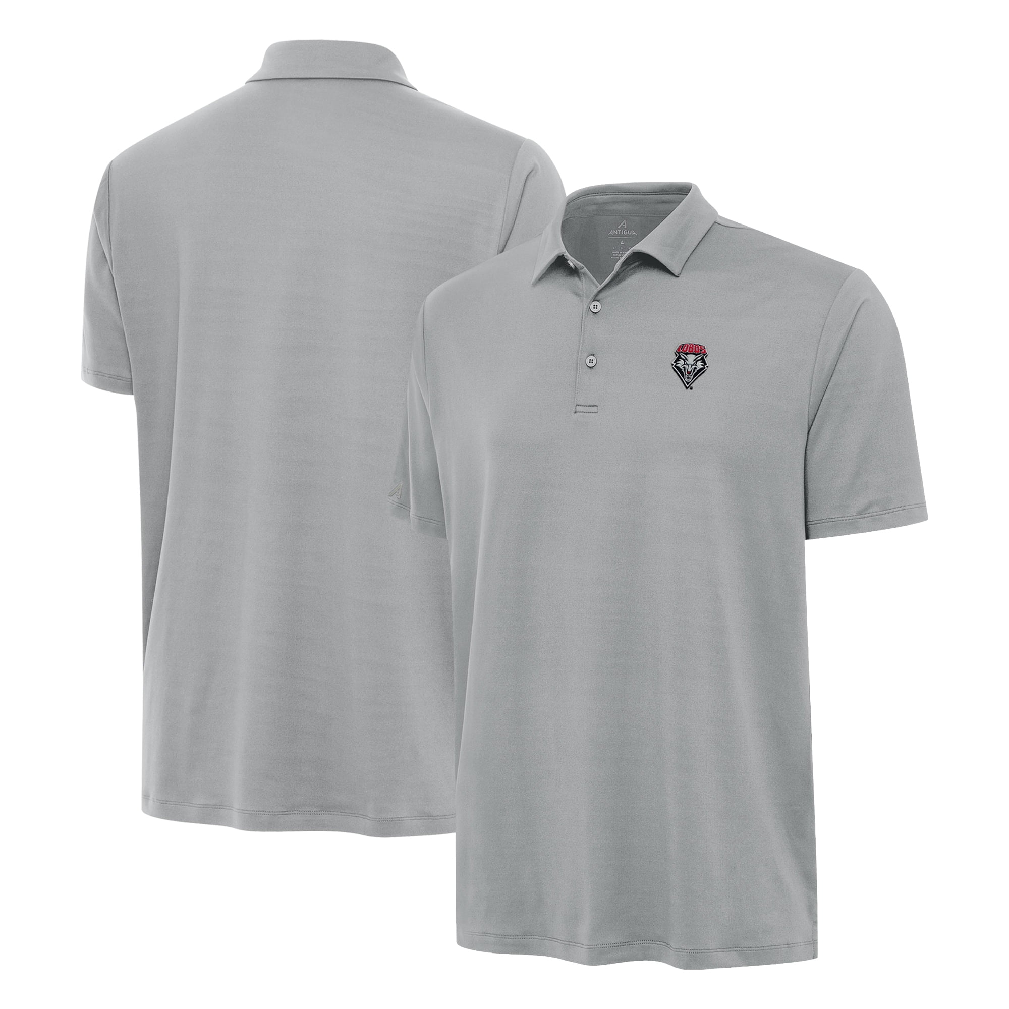 Men's Antigua Gray New Mexico Lobos Reprocess Polo - Walmart.com