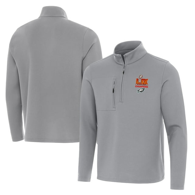 Men's Antigua Gray Philadelphia Eagles Super Bowl LIX Champions Insider ...