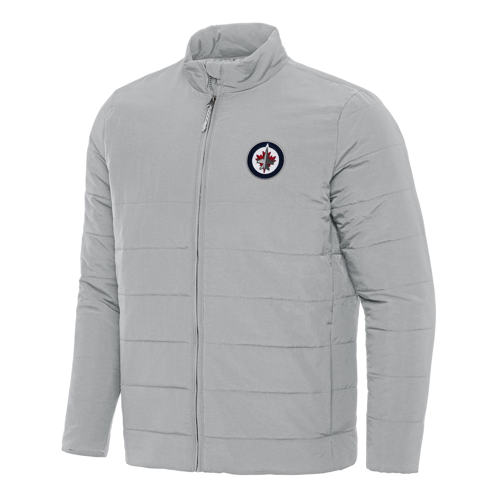 Men's Antigua Gray Winnipeg Jets Swelter Full-Zip Puffer Jacket ...