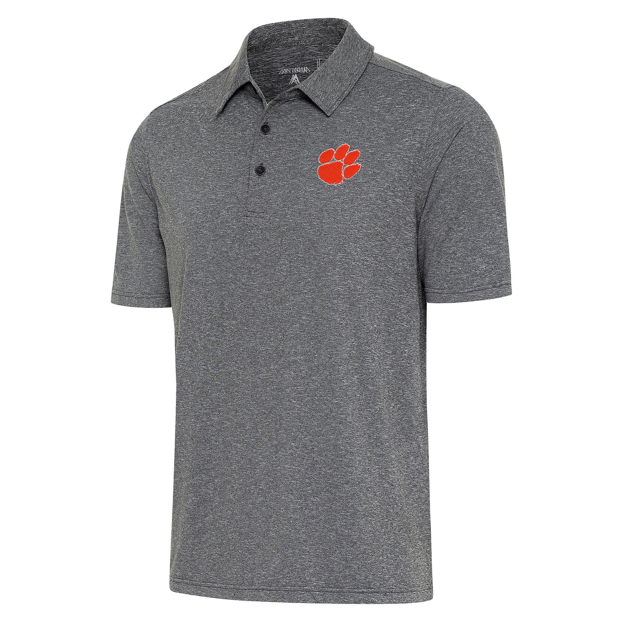 Men's Antigua Heather Black Clemson Tigers Par 3 Polo - Walmart.com