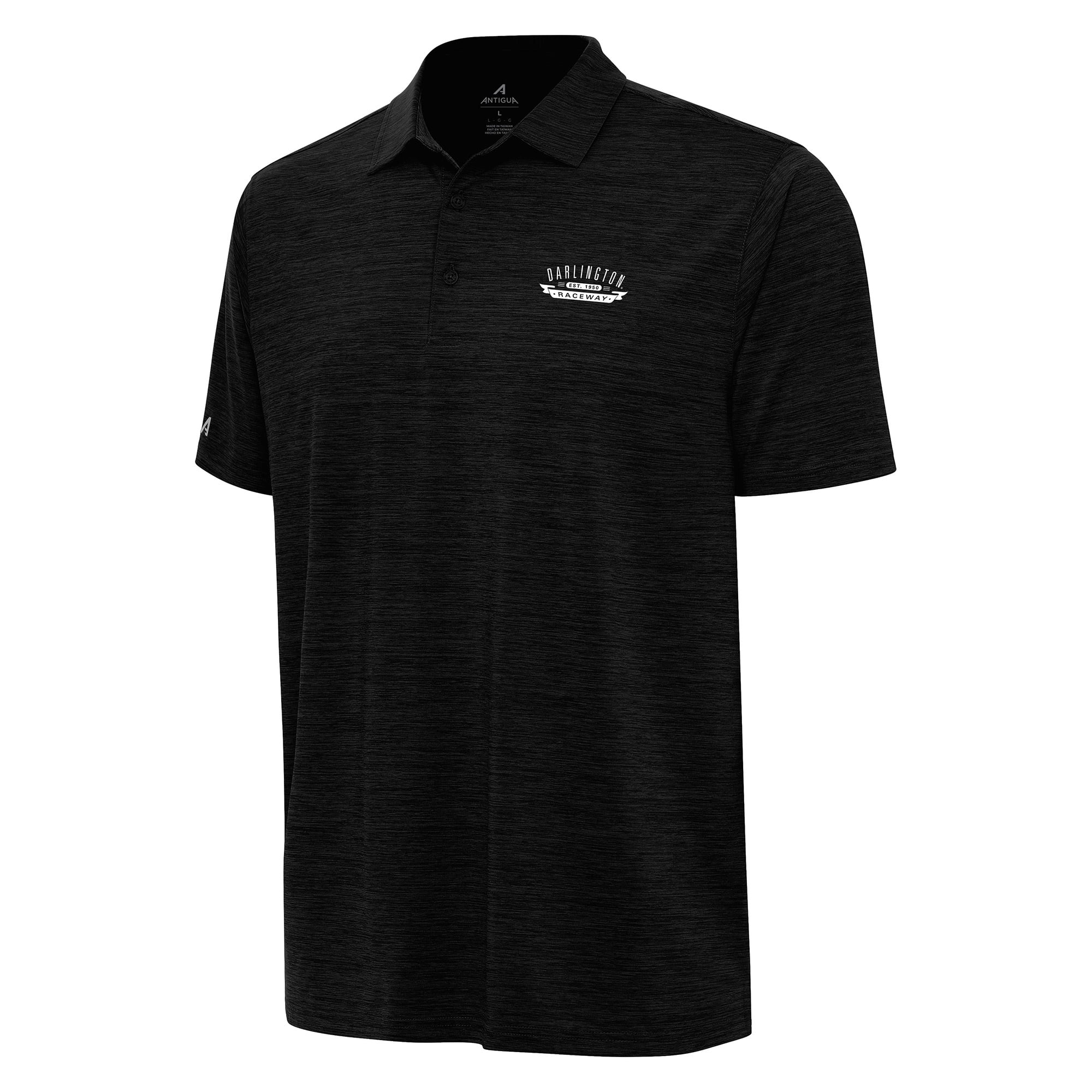 Men's Antigua Heather Black Darlington Raceway Layout Polo - Walmart.com