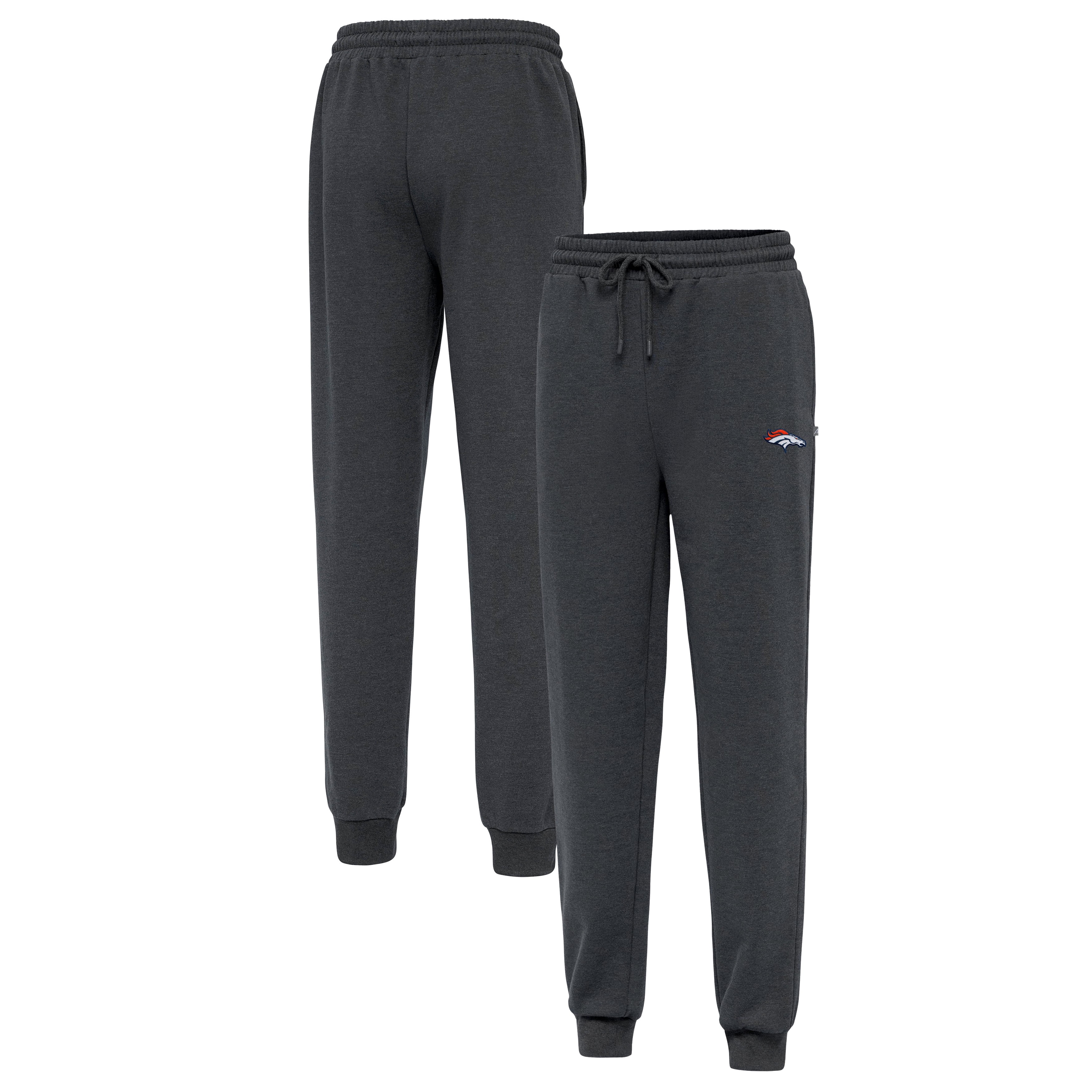 Men's Antigua Heather Charcoal Denver Broncos Idol Jogger Pants ...