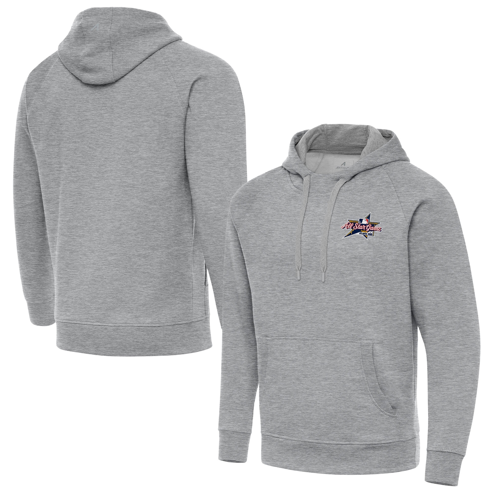 Men's Antigua Heather Gray 2025 MLB All-Star Victory Pullover Hoodie - Walmart.com