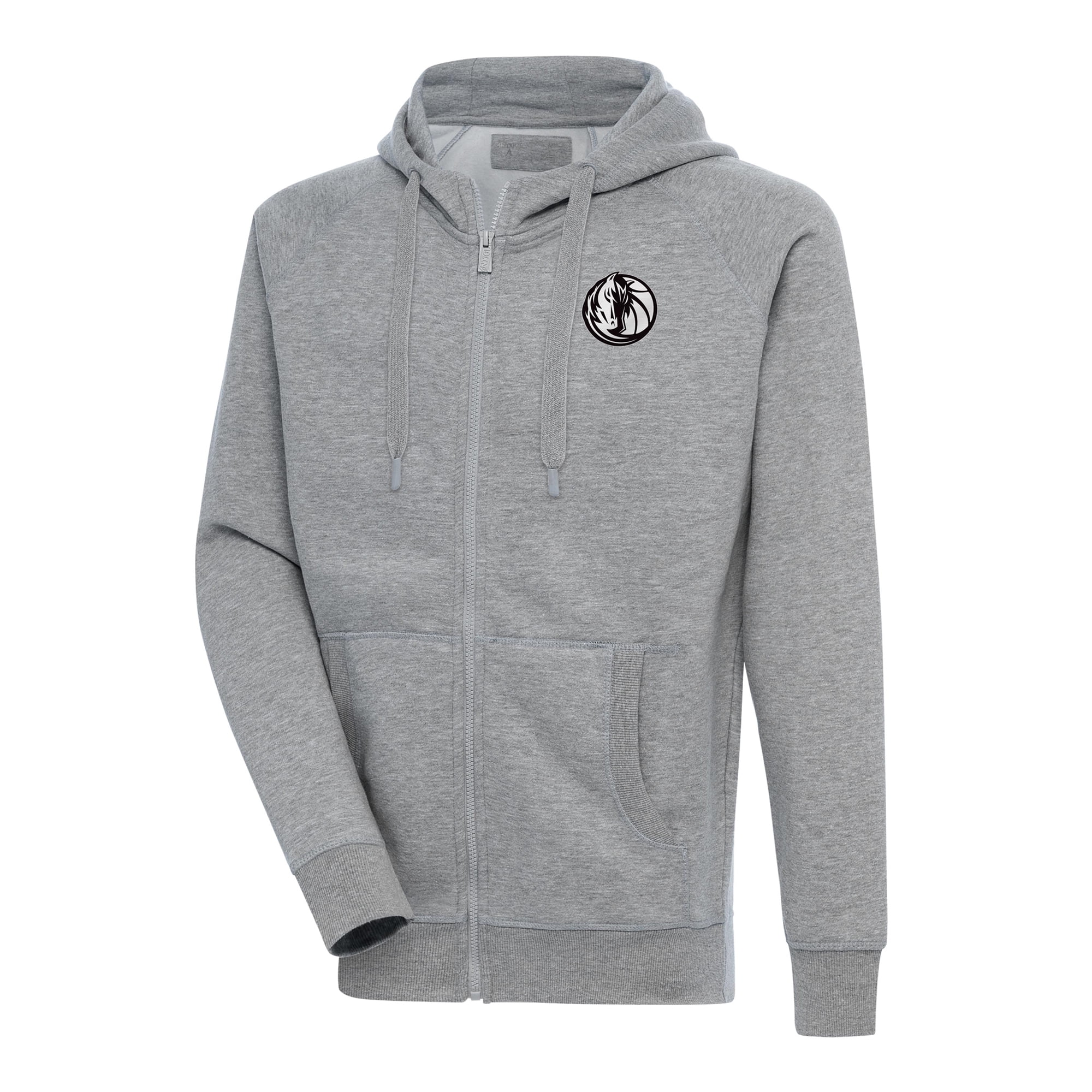 Men's Antigua Heather Gray Dallas Mavericks Metallic Logo Victory ...