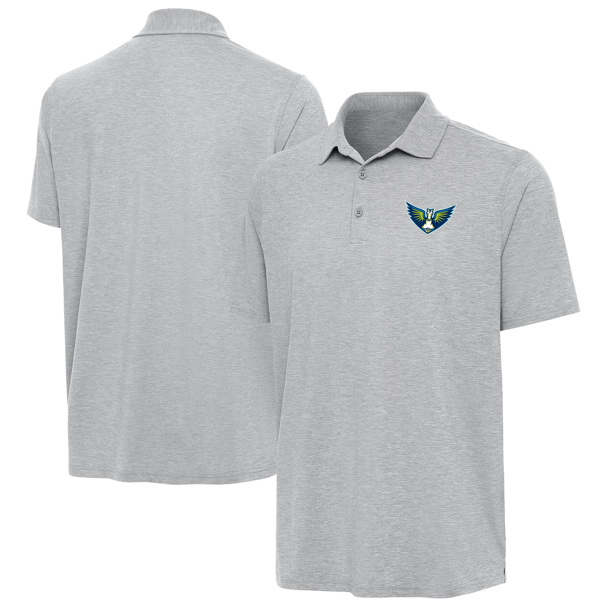 Men's Antigua Heather Gray Dallas Wings Par 3 Polo - Walmart.com