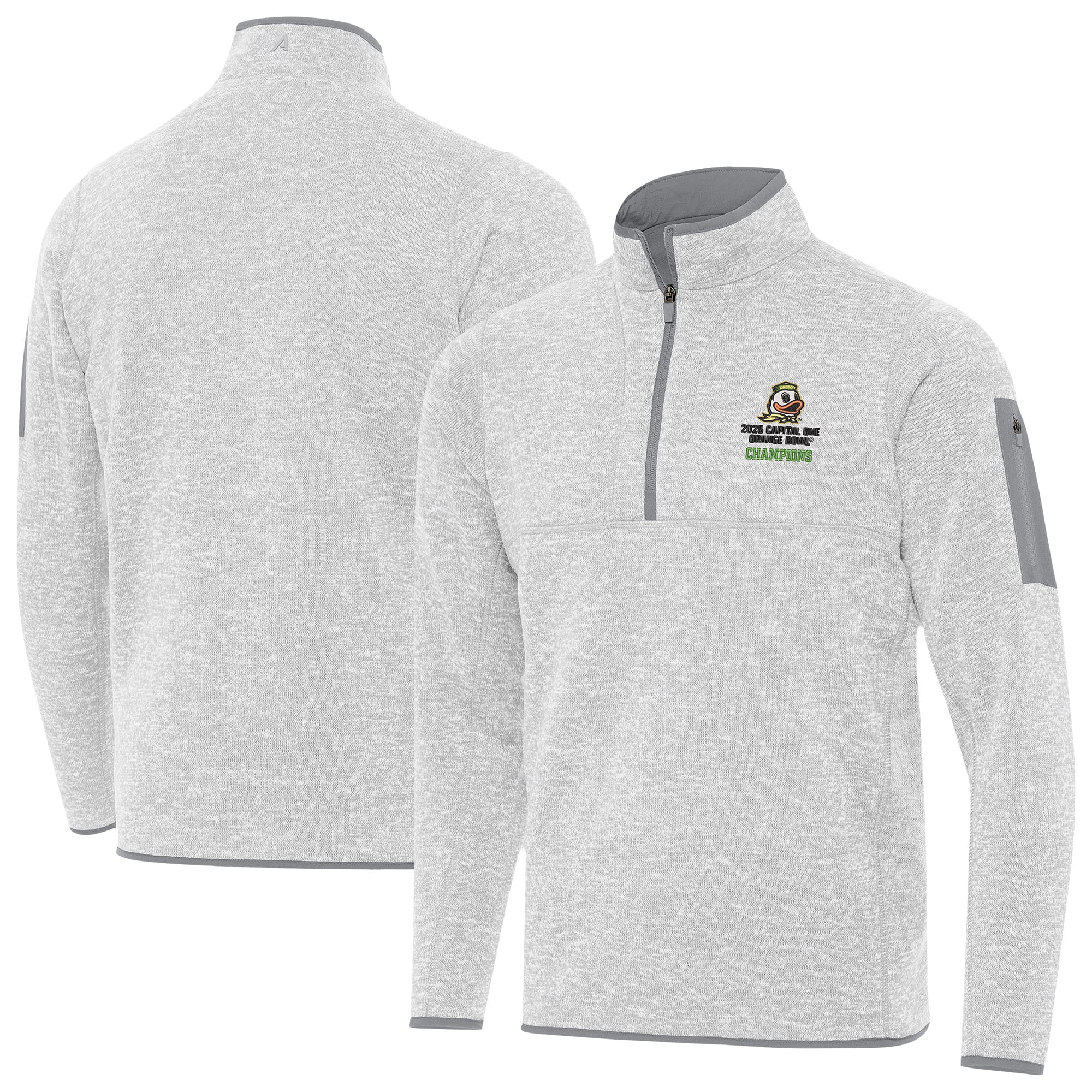 Men's Antigua Heather Gray Oregon Ducks College Football Playoff 2026 ...