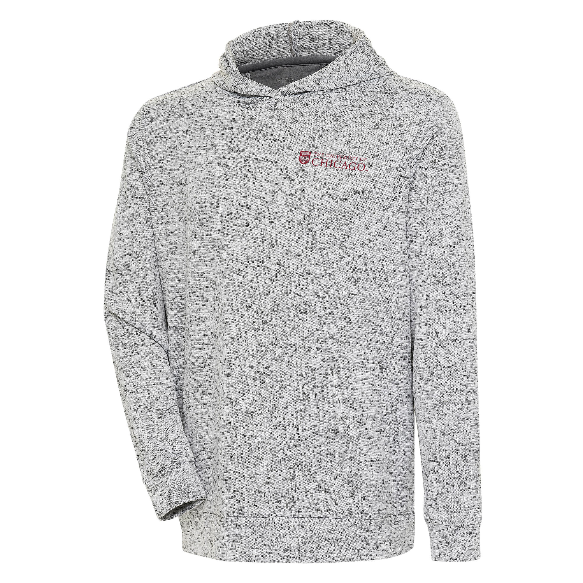 Men's Antigua Heather Gray UChicago Maroons Absolute Pullover Hoodie ...