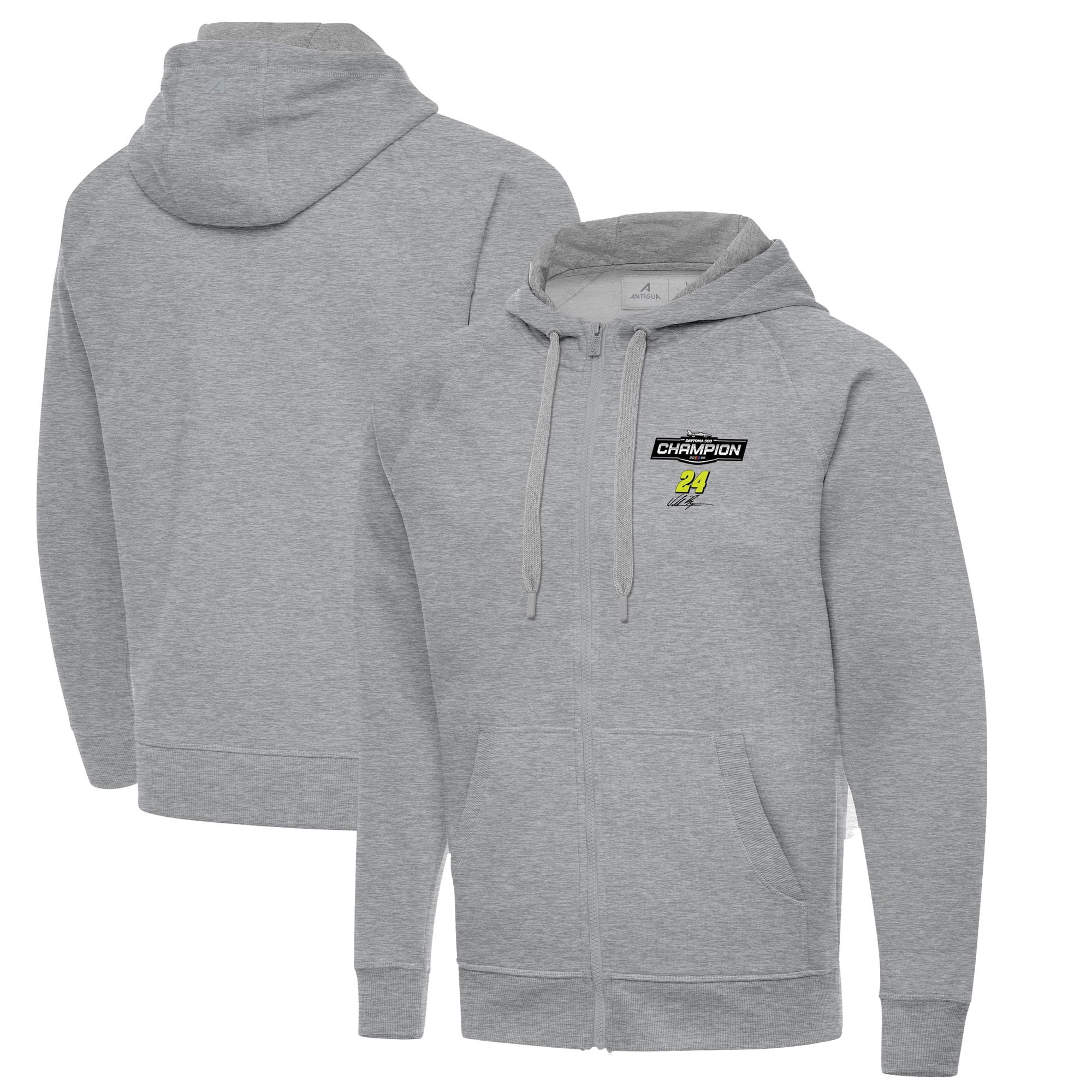 Men's Antigua Heather Gray William Byron 2025 Daytona 500 Champion Tall ...