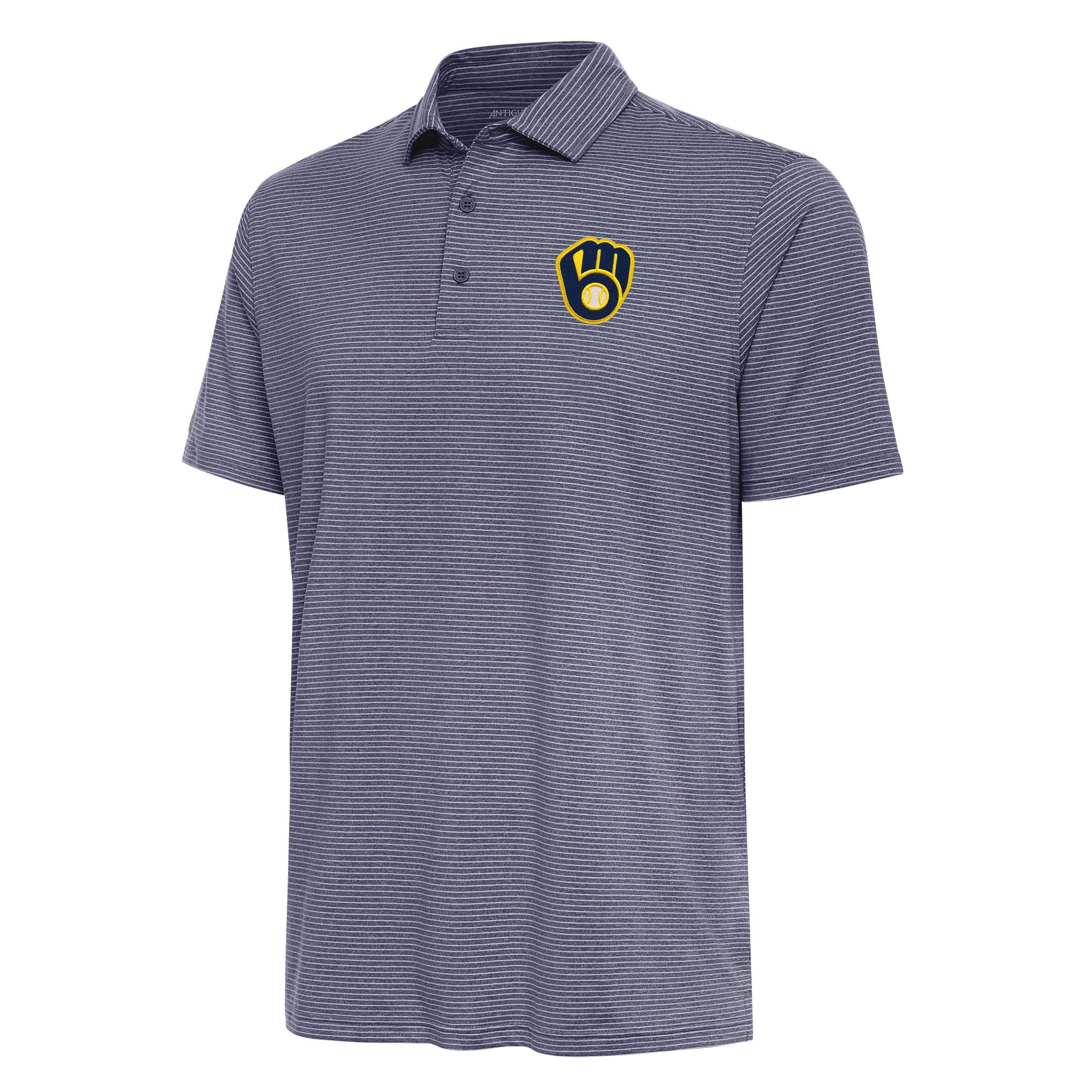 Men's Antigua Heather Navy Milwaukee Brewers Scheme Polo - Walmart.com