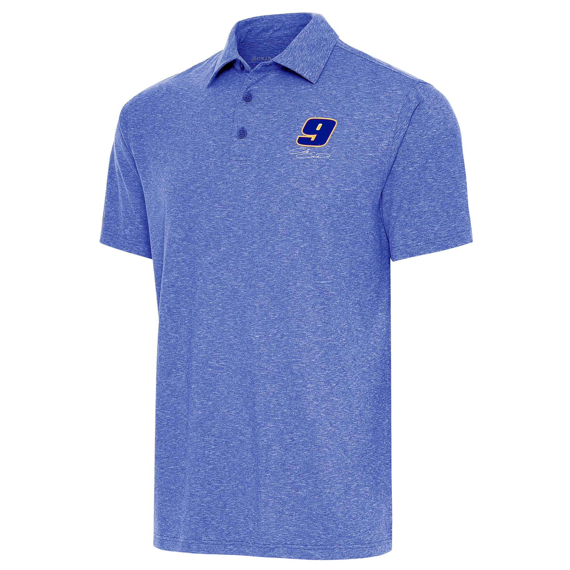 Men's Antigua Heather Royal Chase Elliott Par 3 Polo - Walmart.com