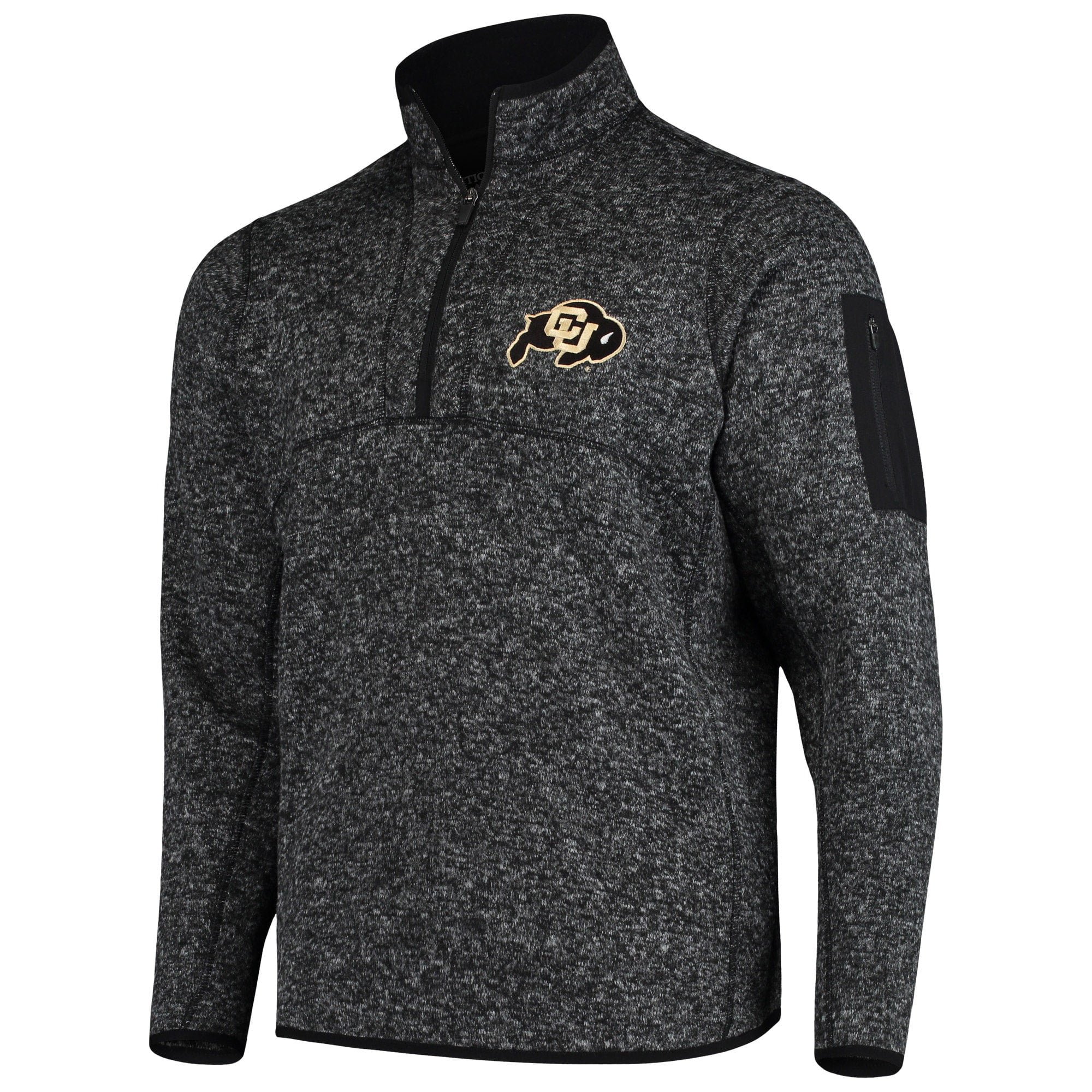 Men's Antigua Black Colorado Buffaloes Fortune Half-Zip Sweatshirt ...
