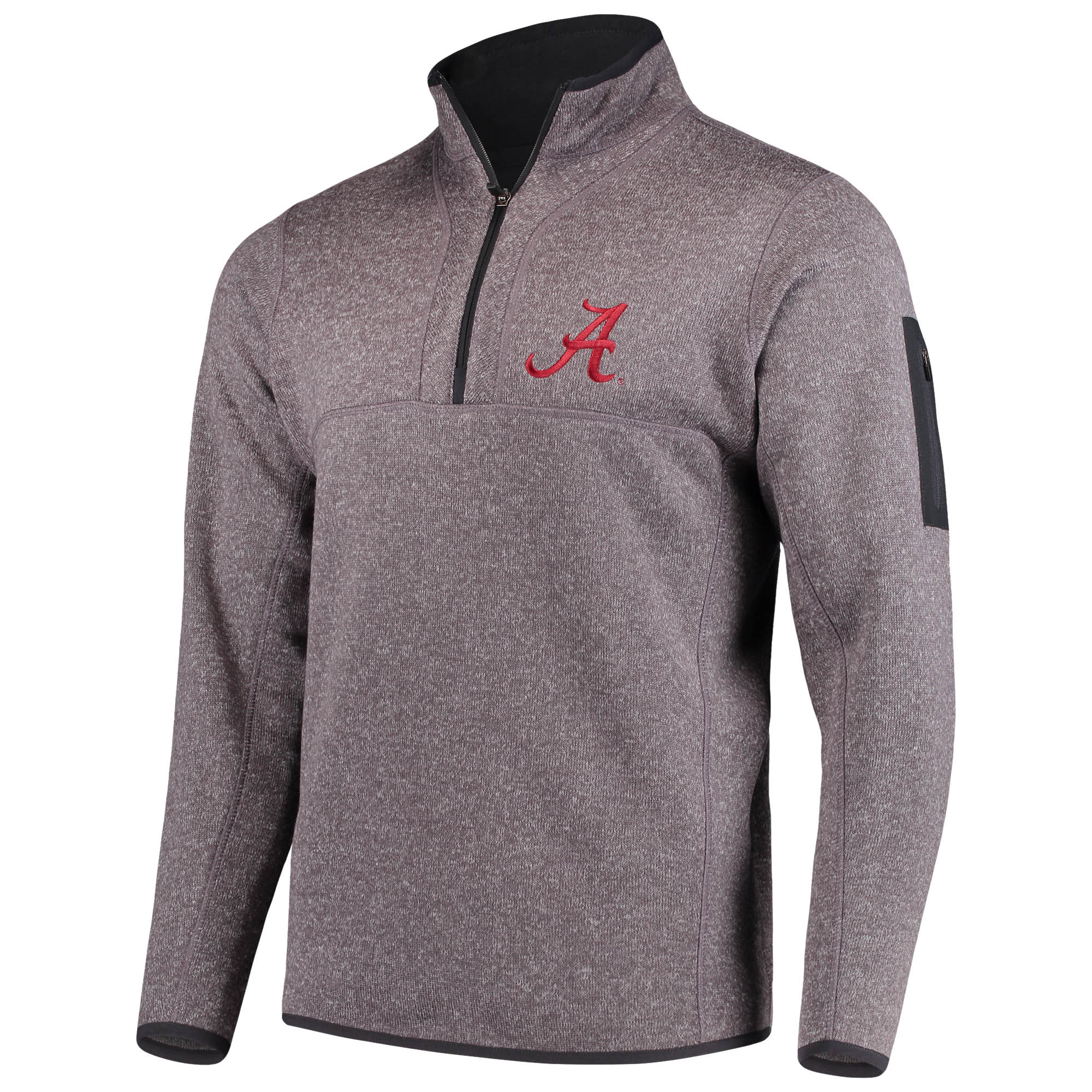 Men's Colosseum Black Alabama Crimson Tide Arch & Logo 3.0 Pullover ...
