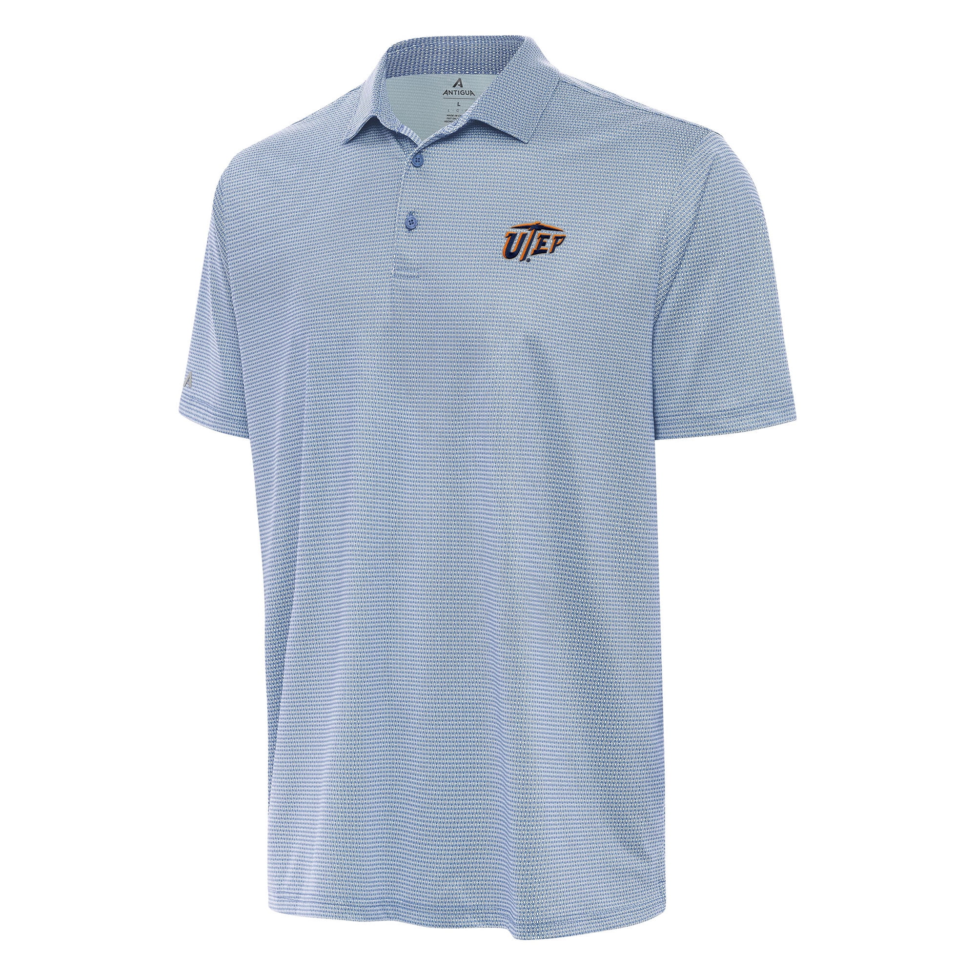 Men's Antigua Light Blue/White UTEP Miners Rings Polo - Walmart.com