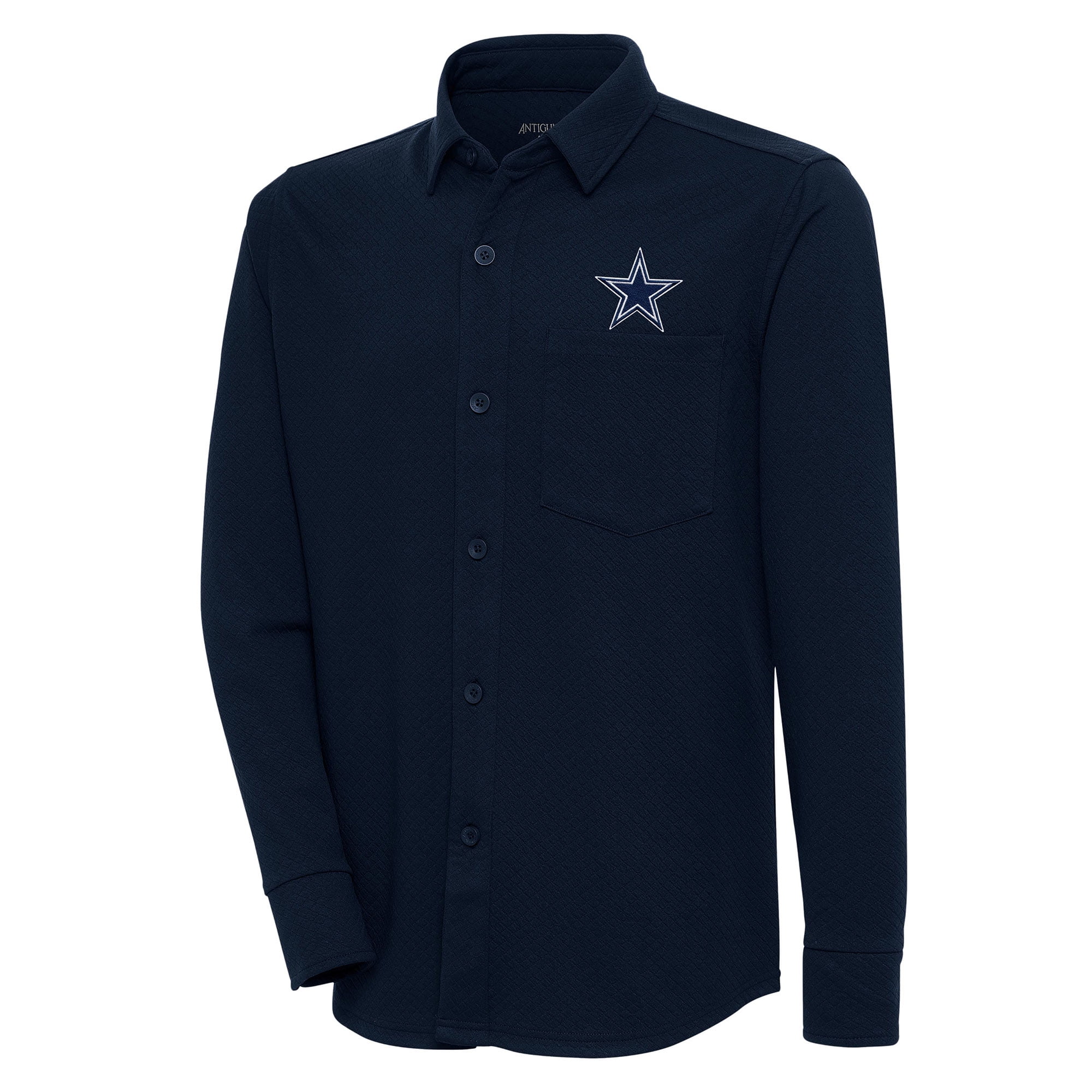 Men's Antigua Navy Dallas Cowboys Streamer Button-Up Shacket - Walmart.com