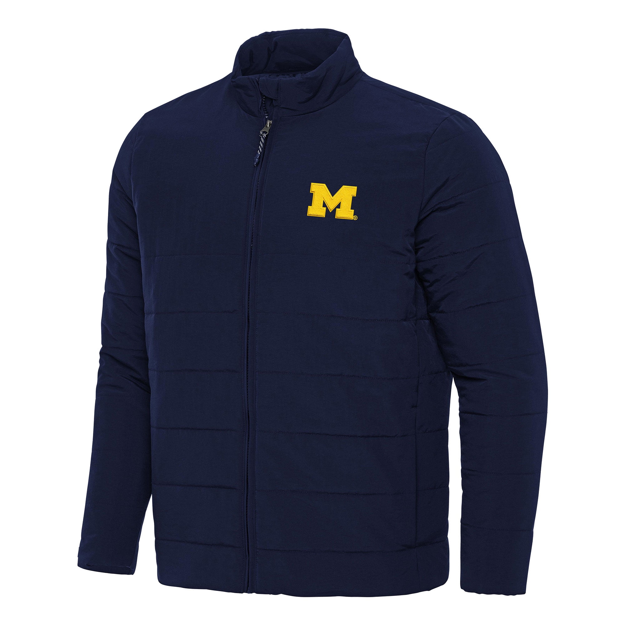 Men's Antigua Navy Michigan Wolverines Swelter Full-Zip Puffer Jacket ...