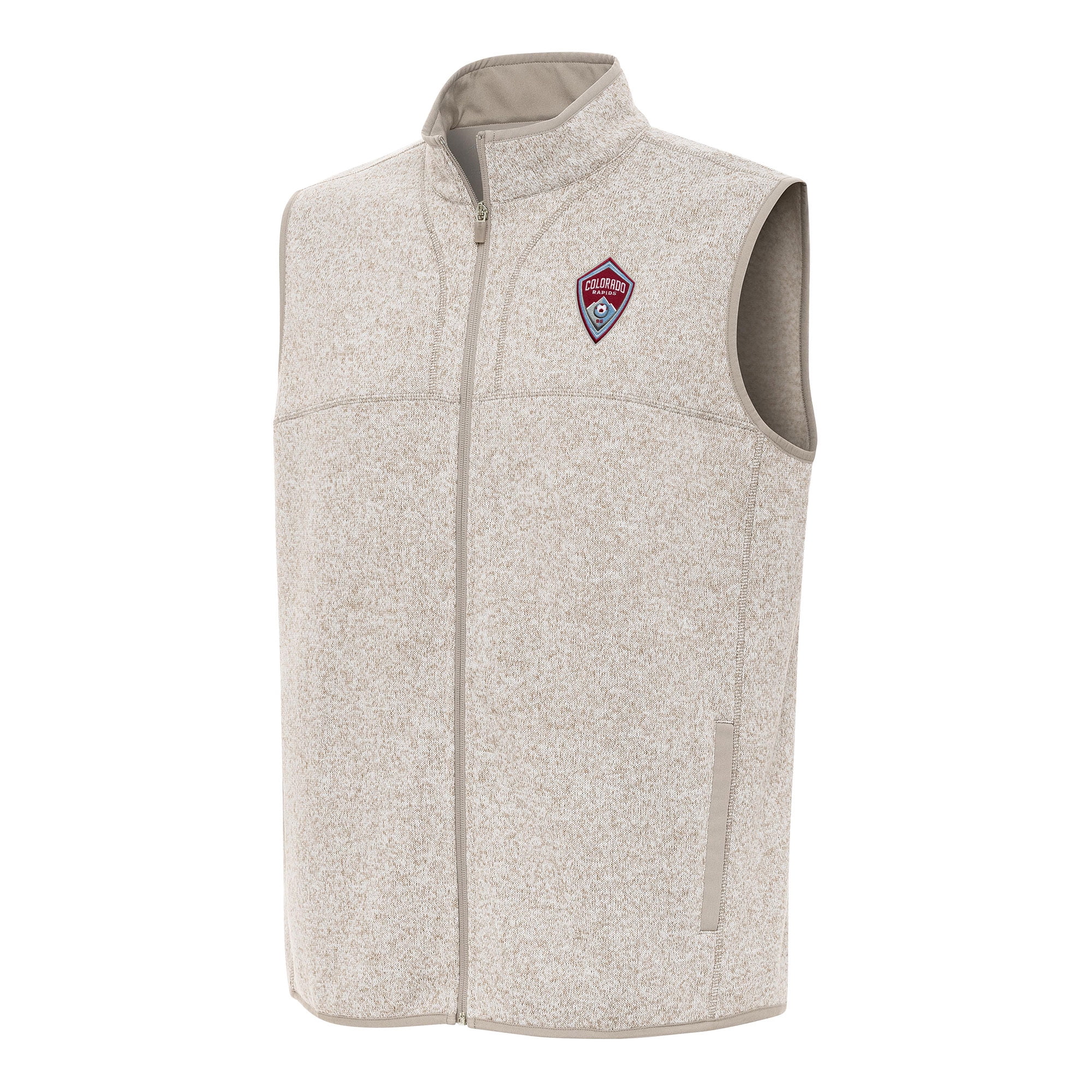 Men's Antigua Oatmeal Colorado Rapids Fortune Full-Zip Vest - Walmart.com