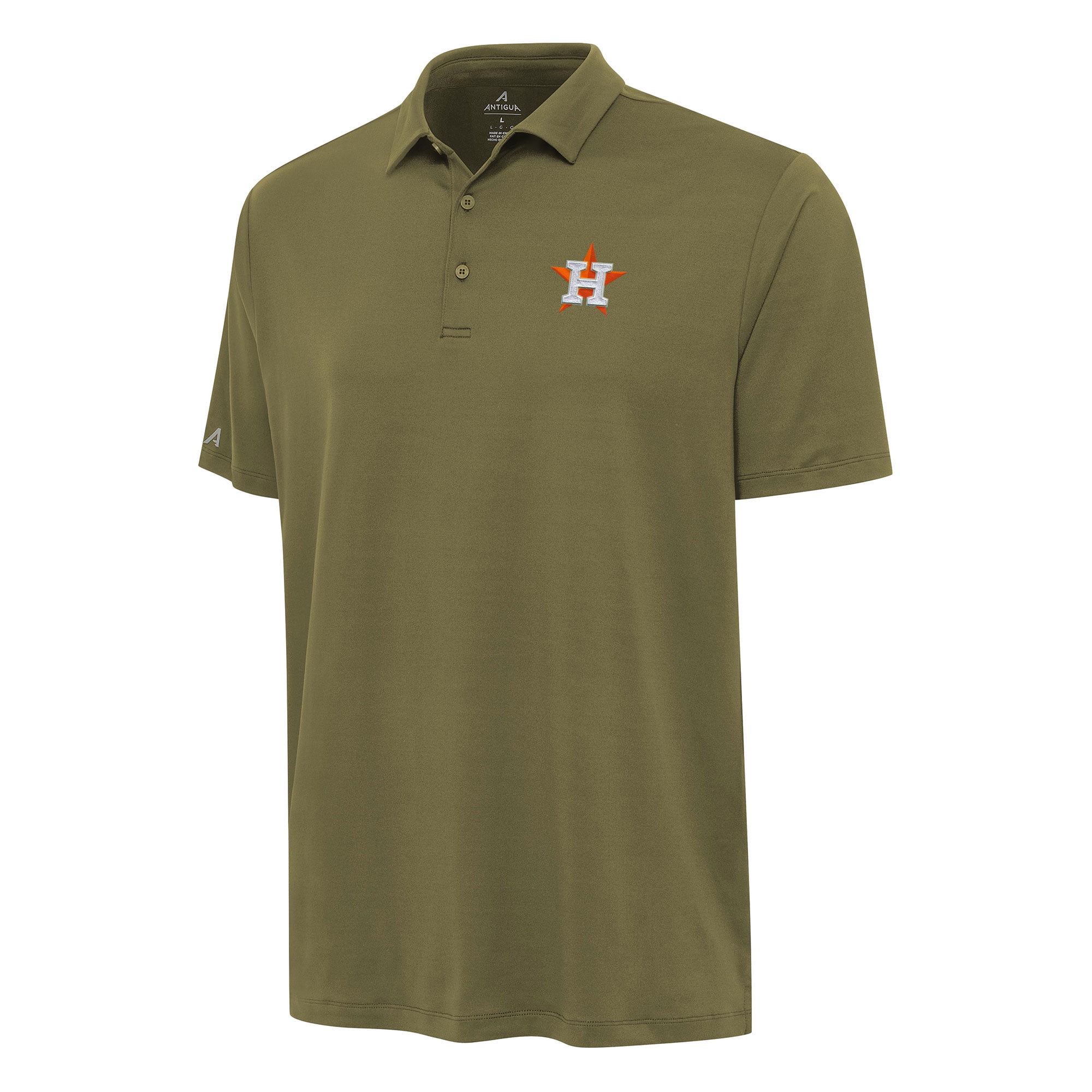 Men's Antigua Olive Houston Astros Reprocess Polo - Walmart.com