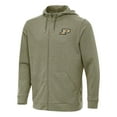 Men's Antigua Olive Purdue Boilermakers Effortless Full-Zip Hoodie ...