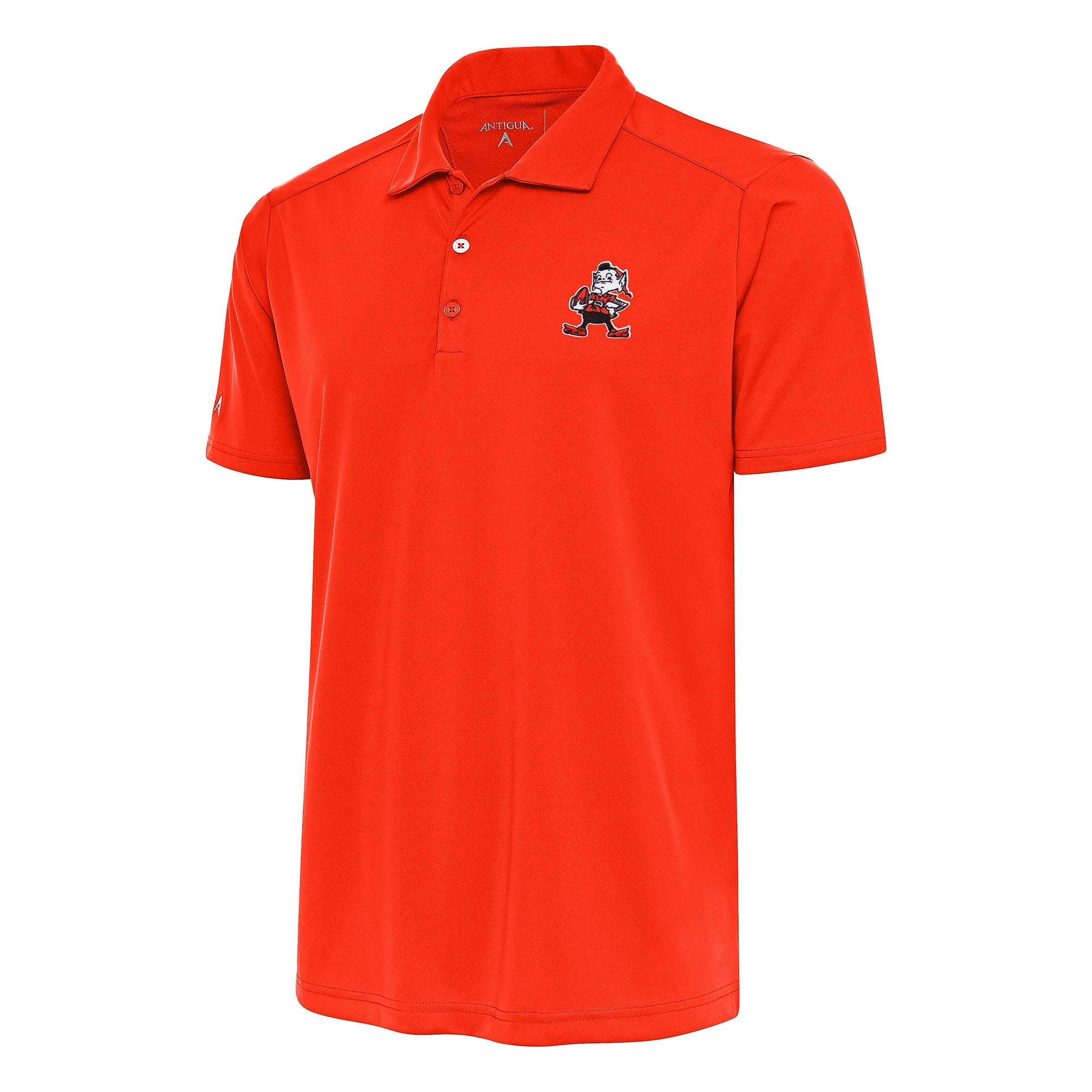 Men's Antigua Orange Cleveland Browns Team Logo Throwback Tribute Polo ...