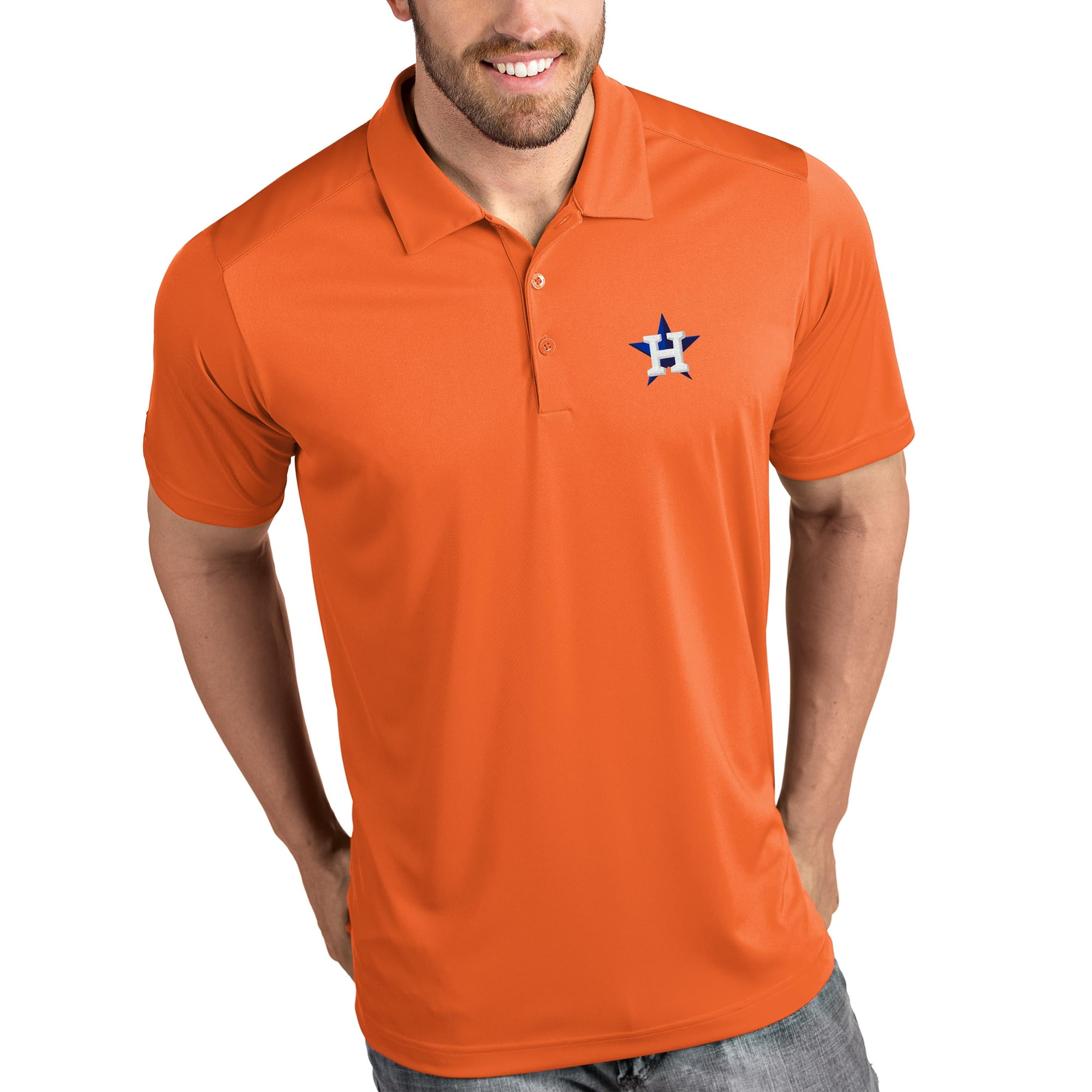 Men's Antigua Orange Houston Astros Tribute Polo - Walmart.com