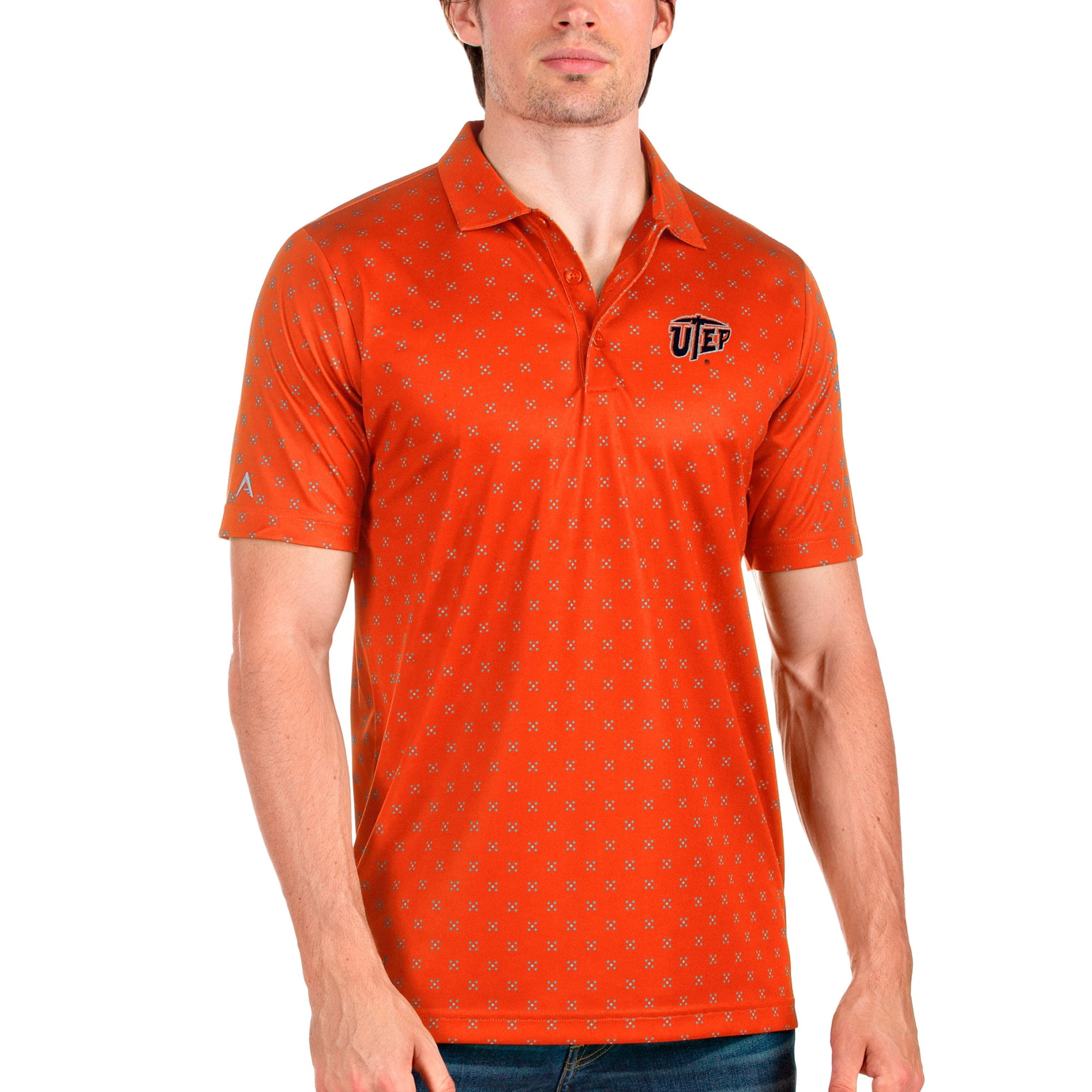Men's Antigua Orange/Steel UTEP Miners Spark Polo - Walmart.com