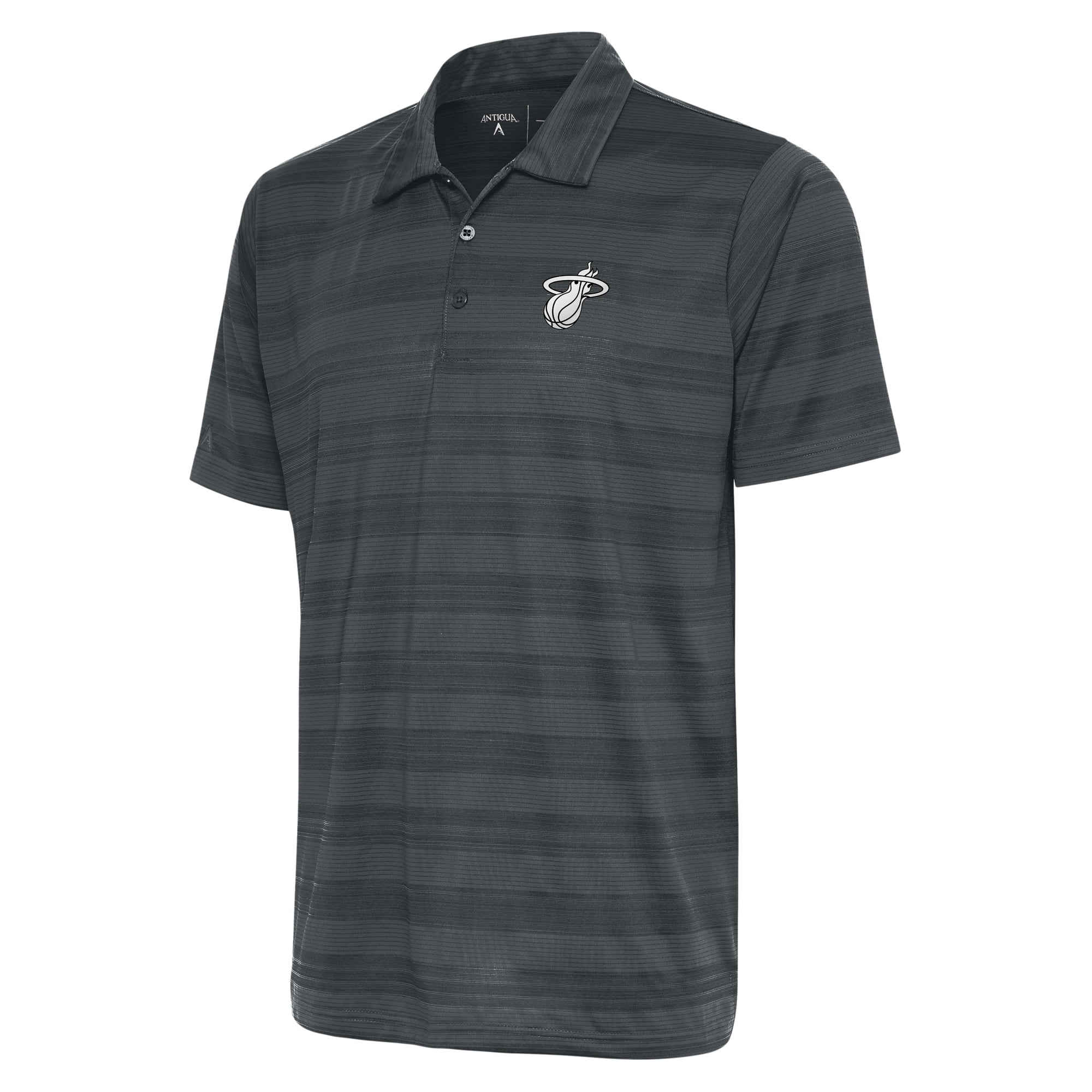 Men's Antigua Pewter Miami Heat Metallic Logo Compass Polo - Walmart.com