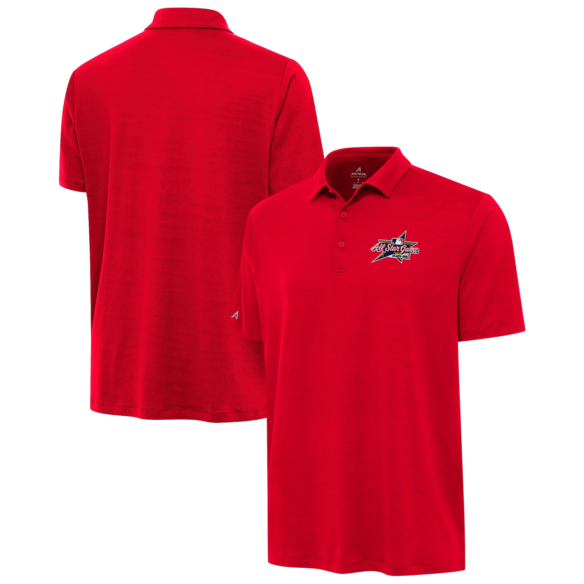 Men's Antigua Red 2025 MLB All-Star Game Reprocess Polo - Walmart.com