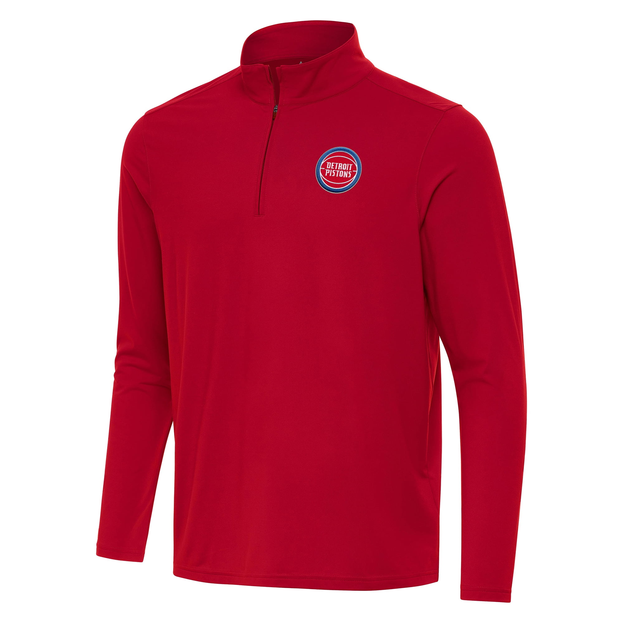 Men's Antigua Red Detroit Pistons Intent Quarter-Zip Top - Walmart.com