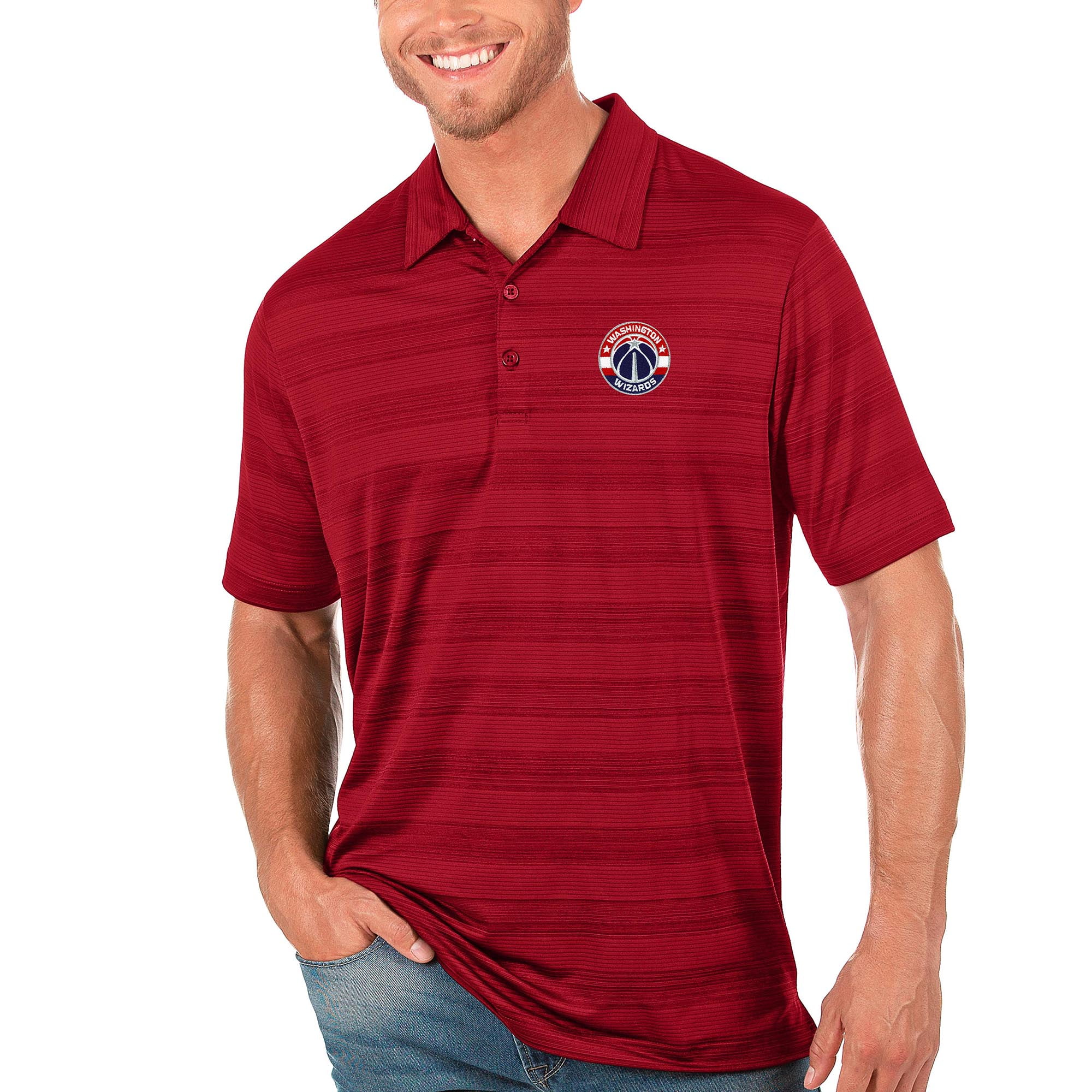 Men's Antigua Red Washington Wizards Compass Polo - Walmart.com