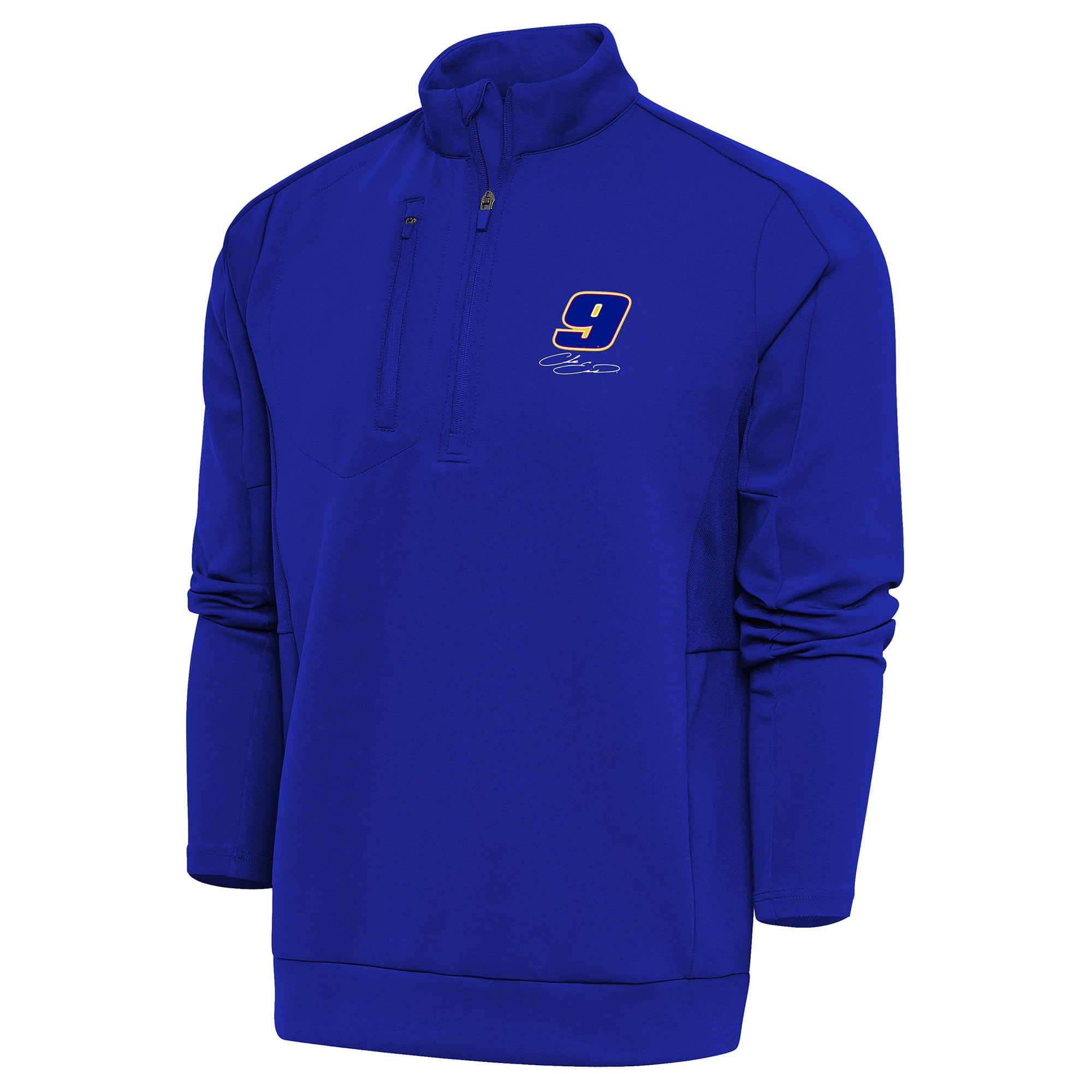 Men's Antigua Royal Chase Elliott Generation Quarter-Zip Pullover Top ...