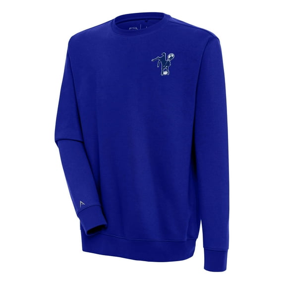 Men's Antigua Royal Indianapolis Colts Throwback Logo Victory Pullover ...