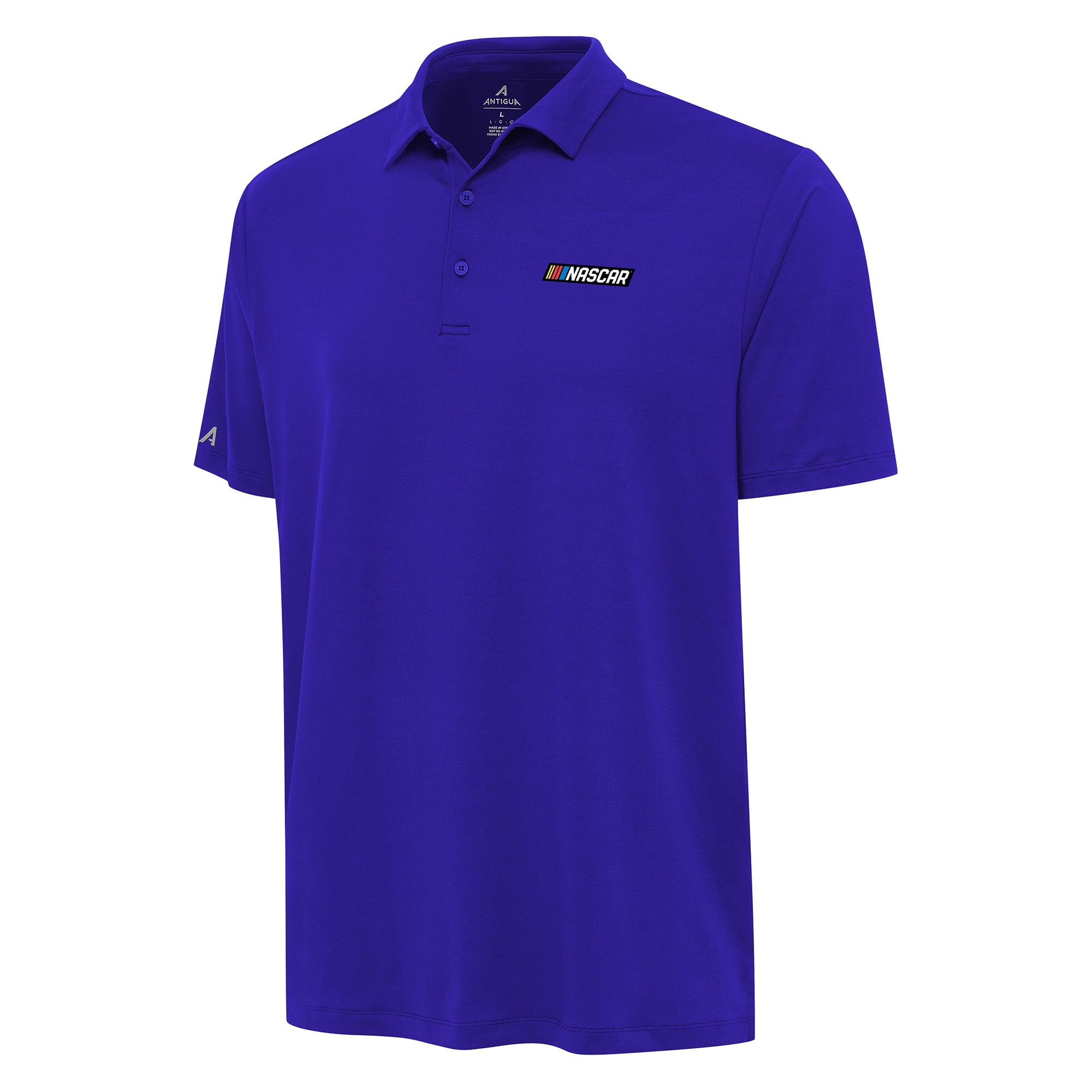 Men's-Antigua Royal NASCAR Merchandise Reprocess Polo - Walmart.com
