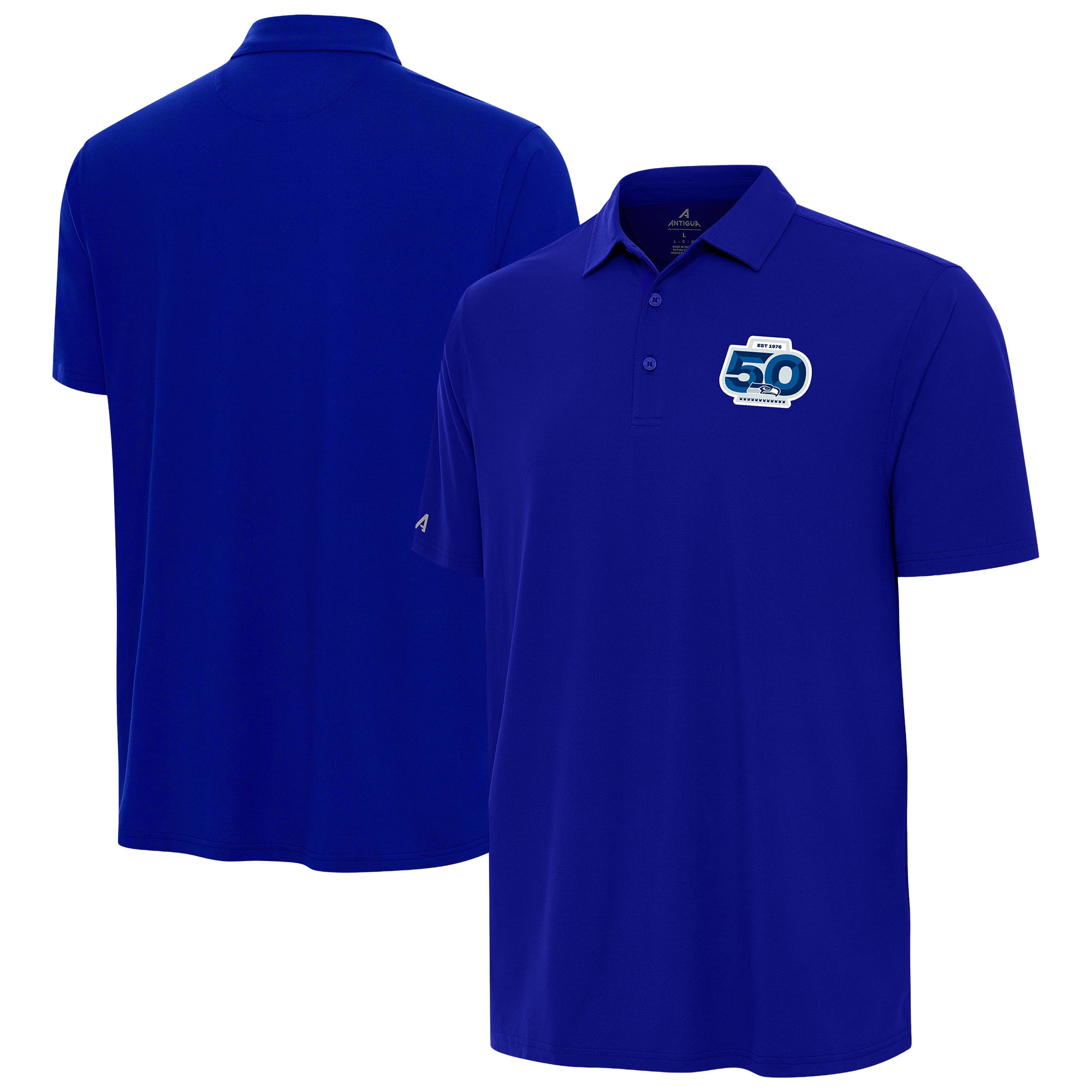 Men's Antigua Royal Seattle Seahawks 50th Season Era Polo - Walmart.com