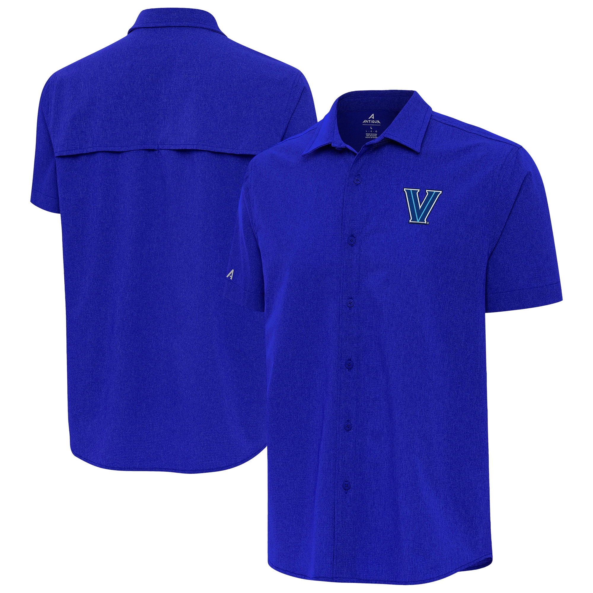 Men's Antigua Royal Villanova Wildcats Activate Woven Button-Up Shirt ...
