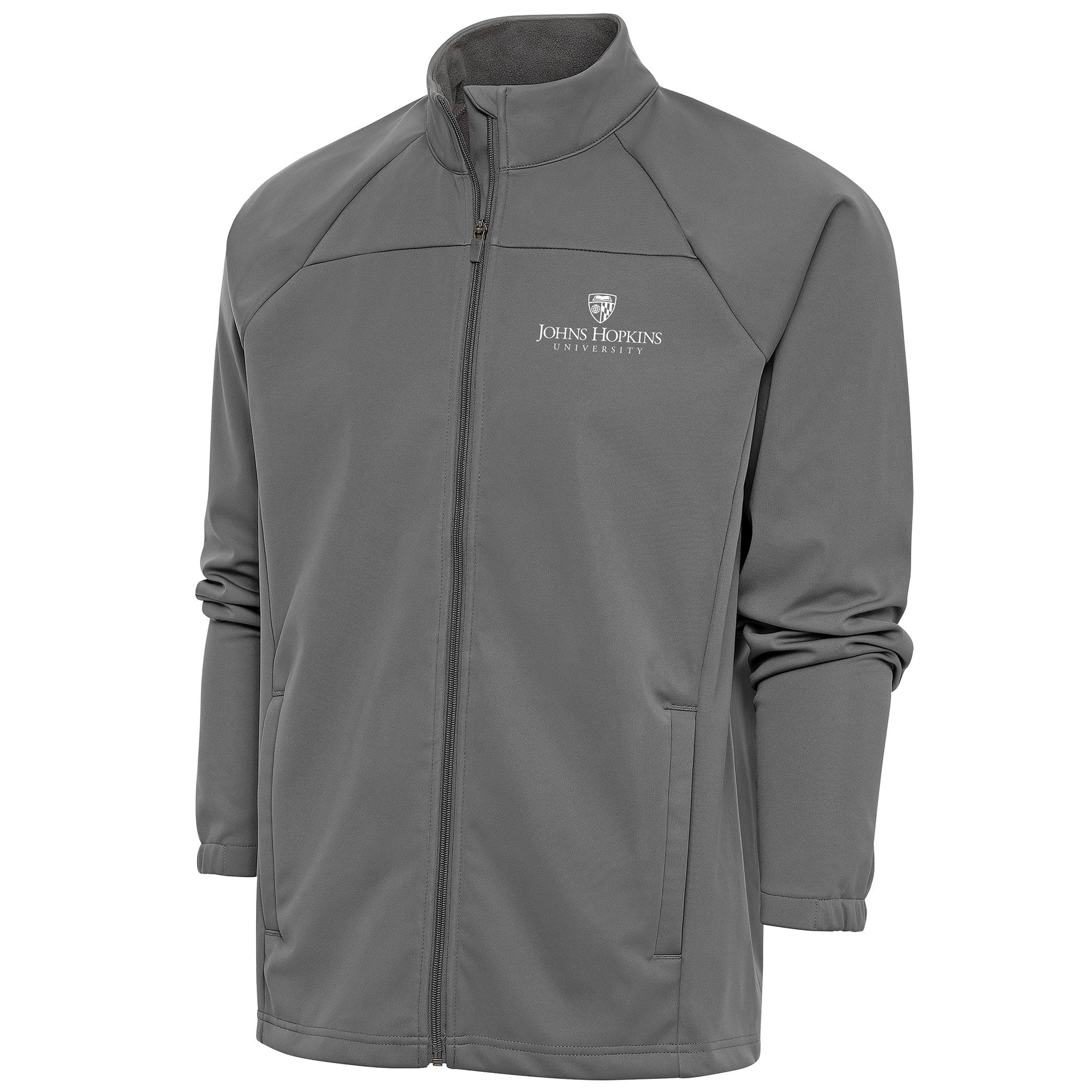 Men's Antigua Steel Johns Hopkins Blue Jays Links Full-Zip Golf Jacket ...