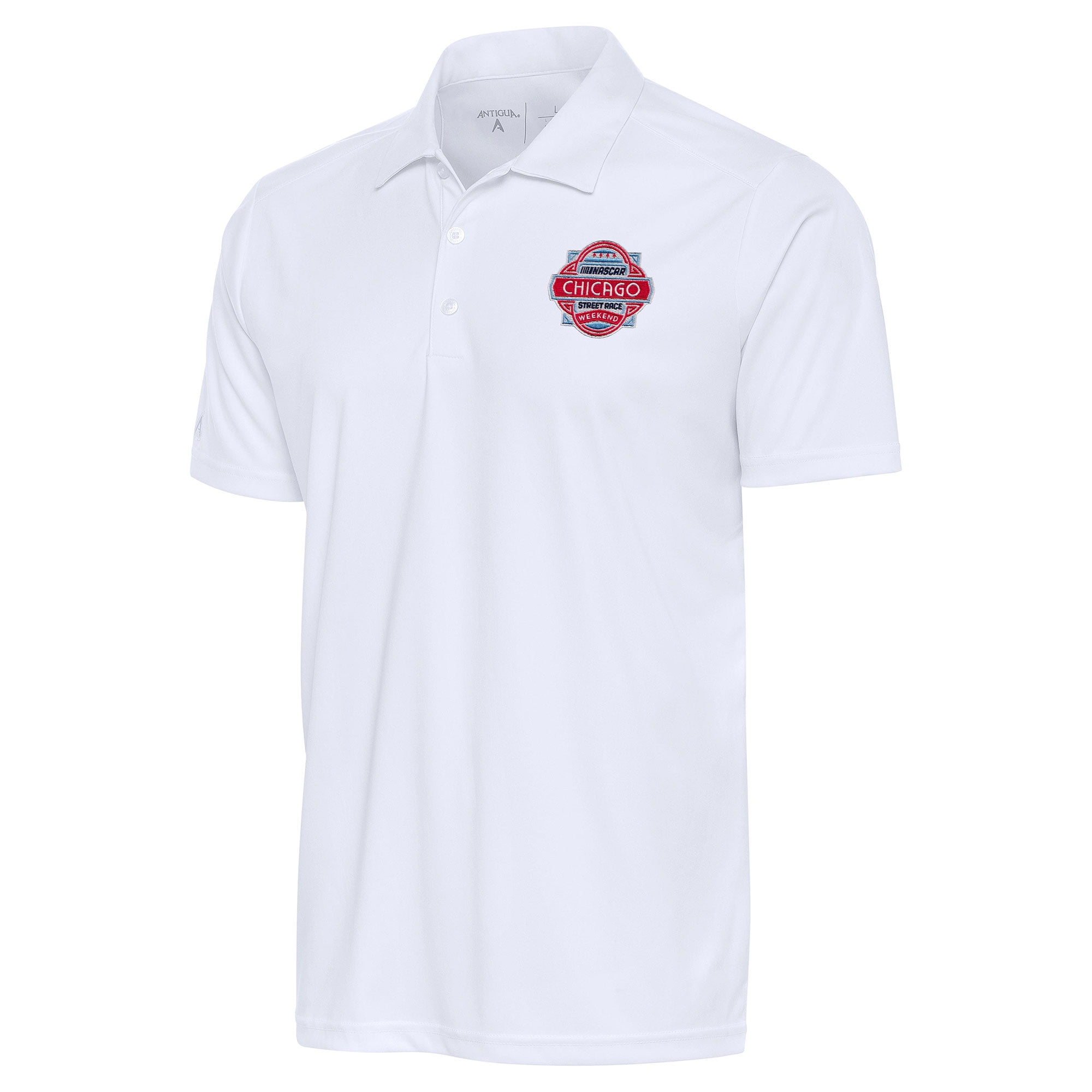 Men's Antigua White Chicago Street Race Tribute Polo - Walmart.com