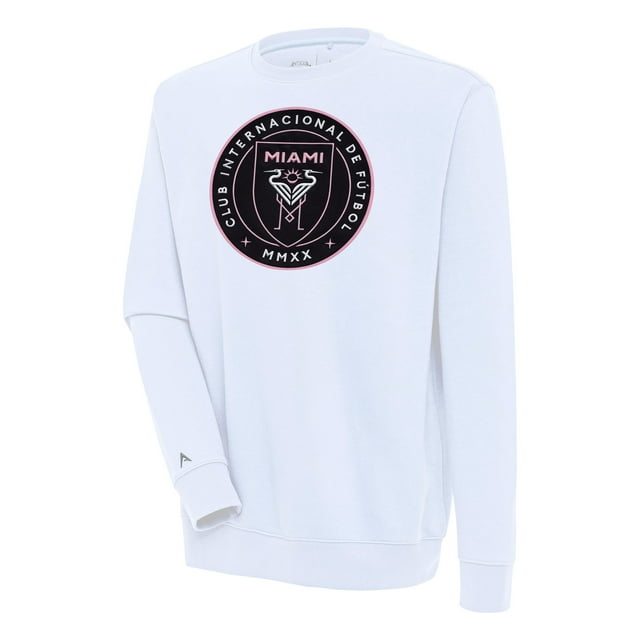 Men's Antigua White Inter Miami CF Victory Pullover Sweatshirt ...