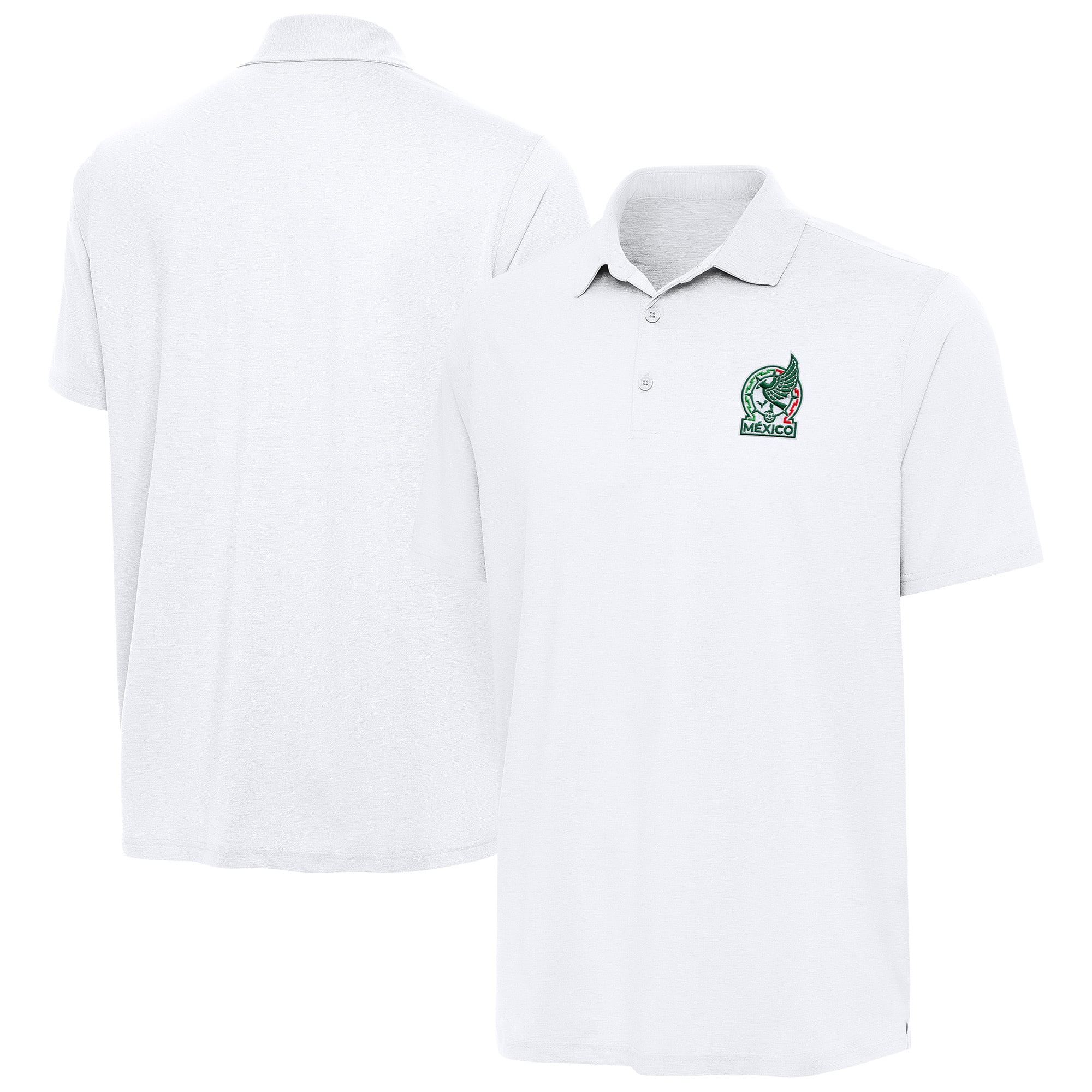Men's Antigua White Mexico National Team Triple Shot Polo - Walmart.com