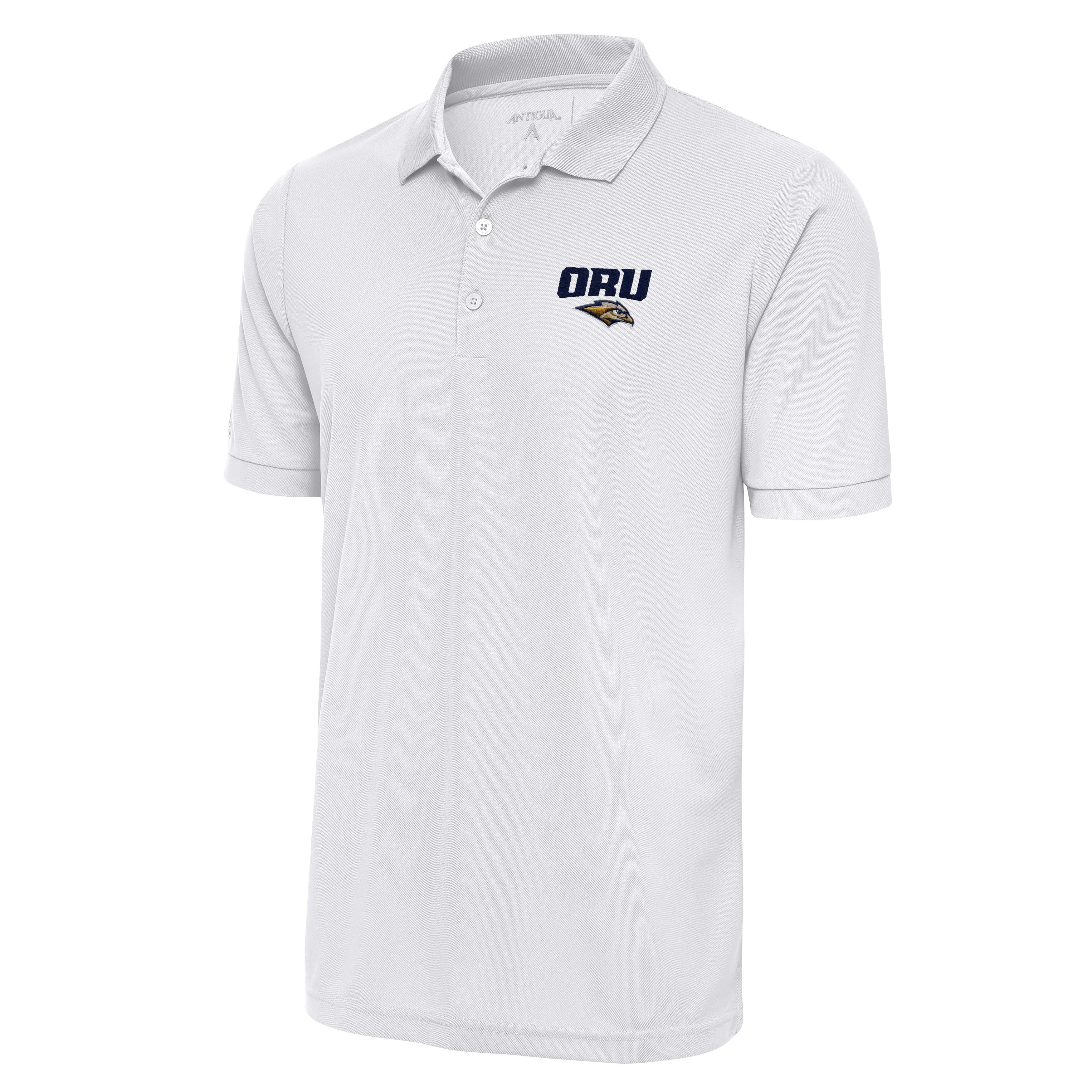 Men's Antigua White Oral Roberts Golden Eagles Legacy Pique Polo ...