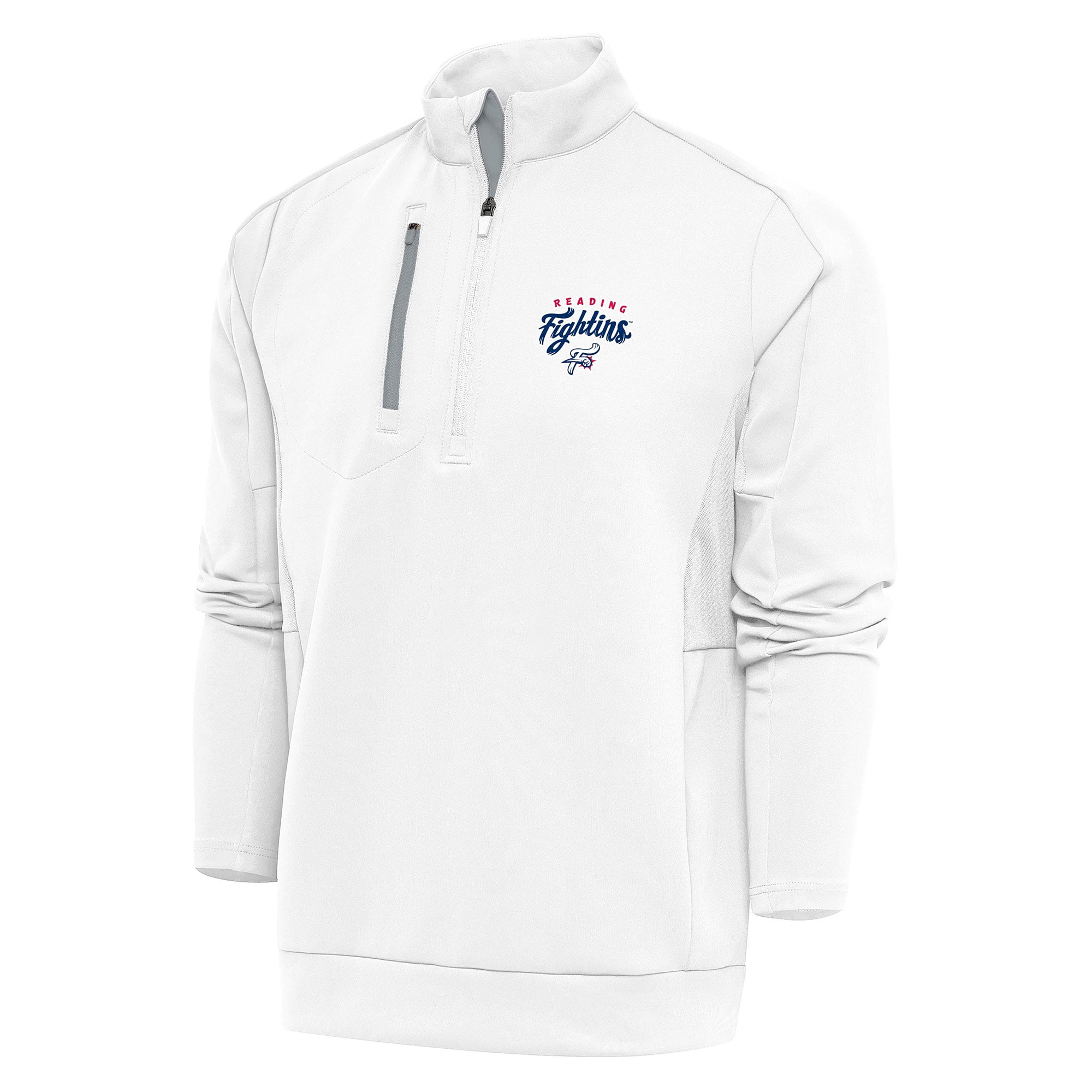 Men's Antigua White Reading Phillies Generation Quarter-Zip Pullover ...