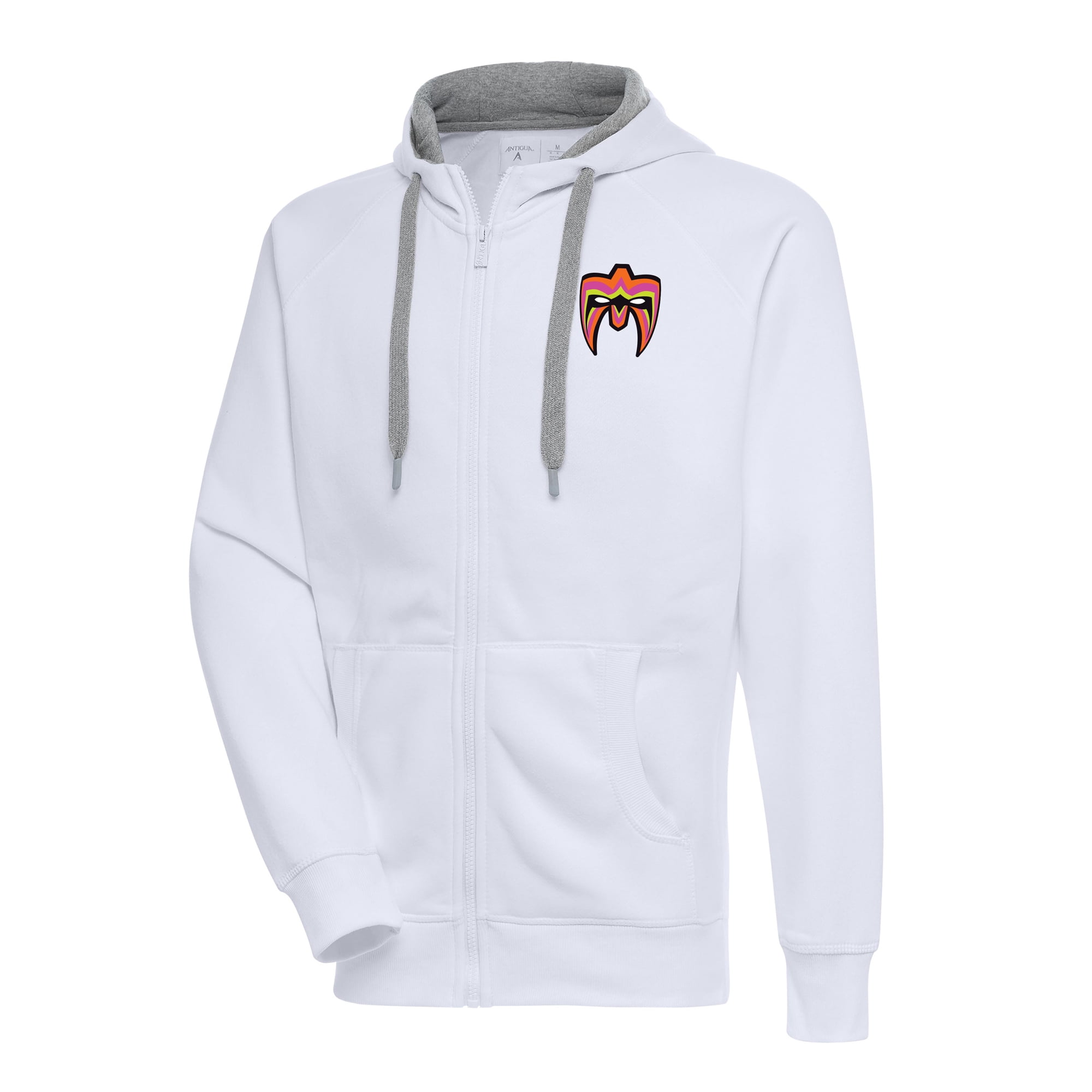 Men's Antigua White The Ultimate Warrior Victory Full-Zip Hoodie ...