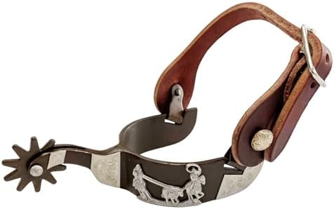 Men's Antique Brown Team Roping Spur Set - Walmart.com