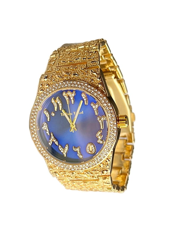 Gold Blue Watch