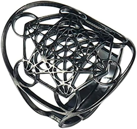 Men's Archangel Metatron Ring Adjustable Six-Manifold Metatron's Cube ...