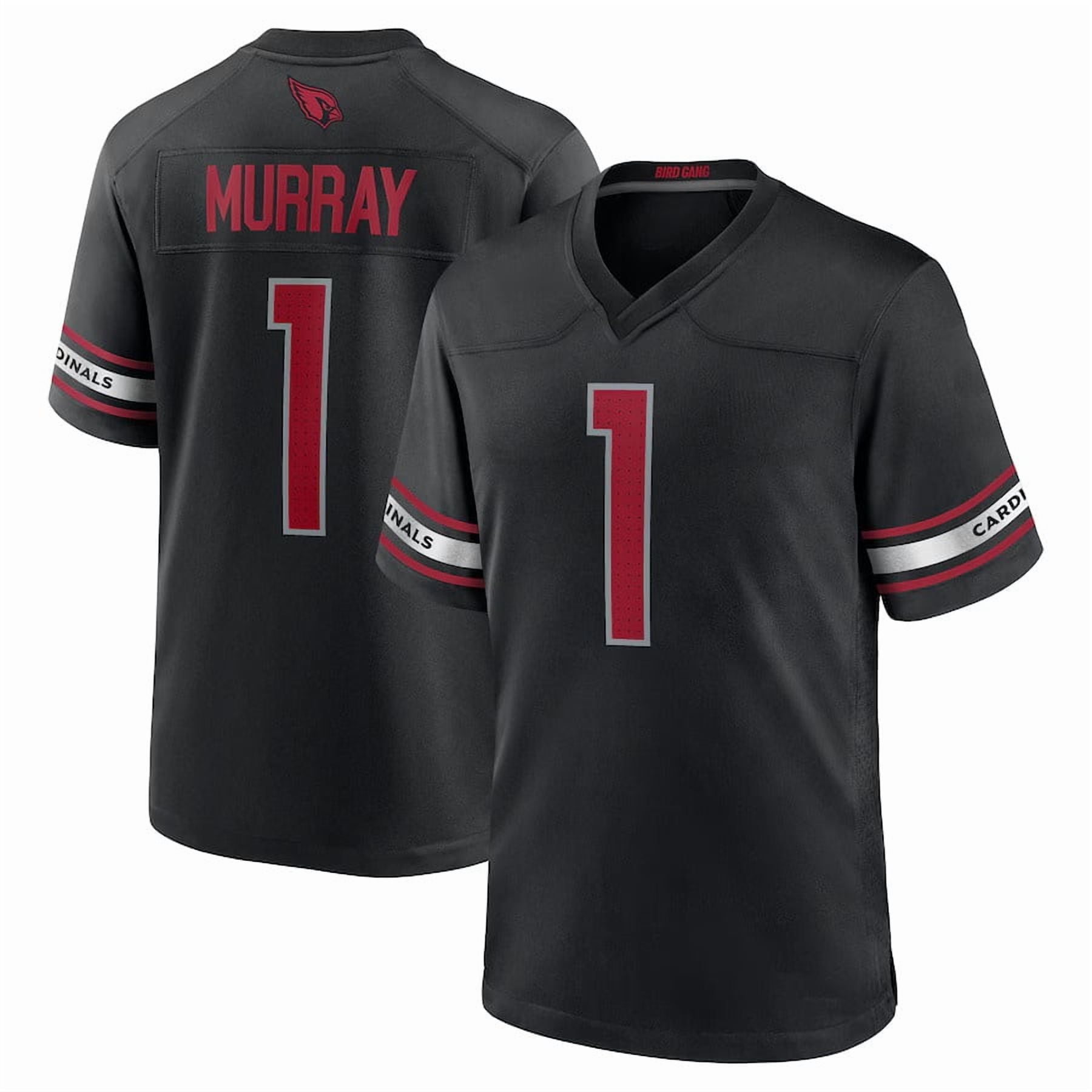Men's Arizona Murray 1 Black Stitched T-Shirts Sports Player Game Top ...