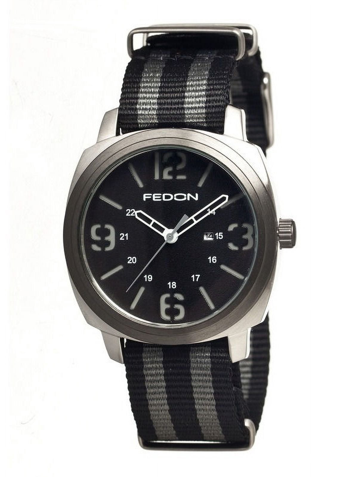 Men's Army Black Nylon Black Analog Watch - Walmart.com