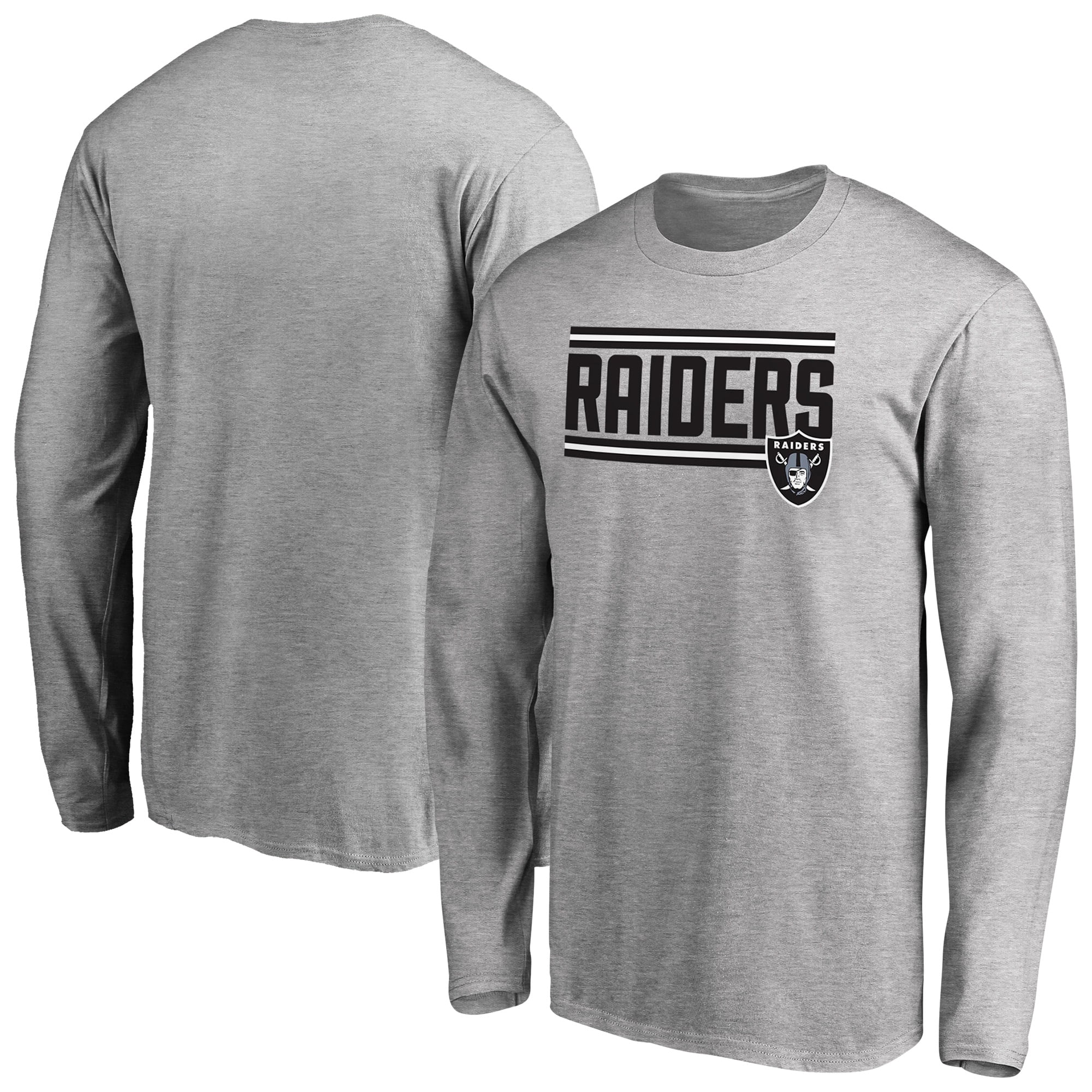 Men's Ash Las Vegas Raiders Iconic Collection On Side Stripe Long ...