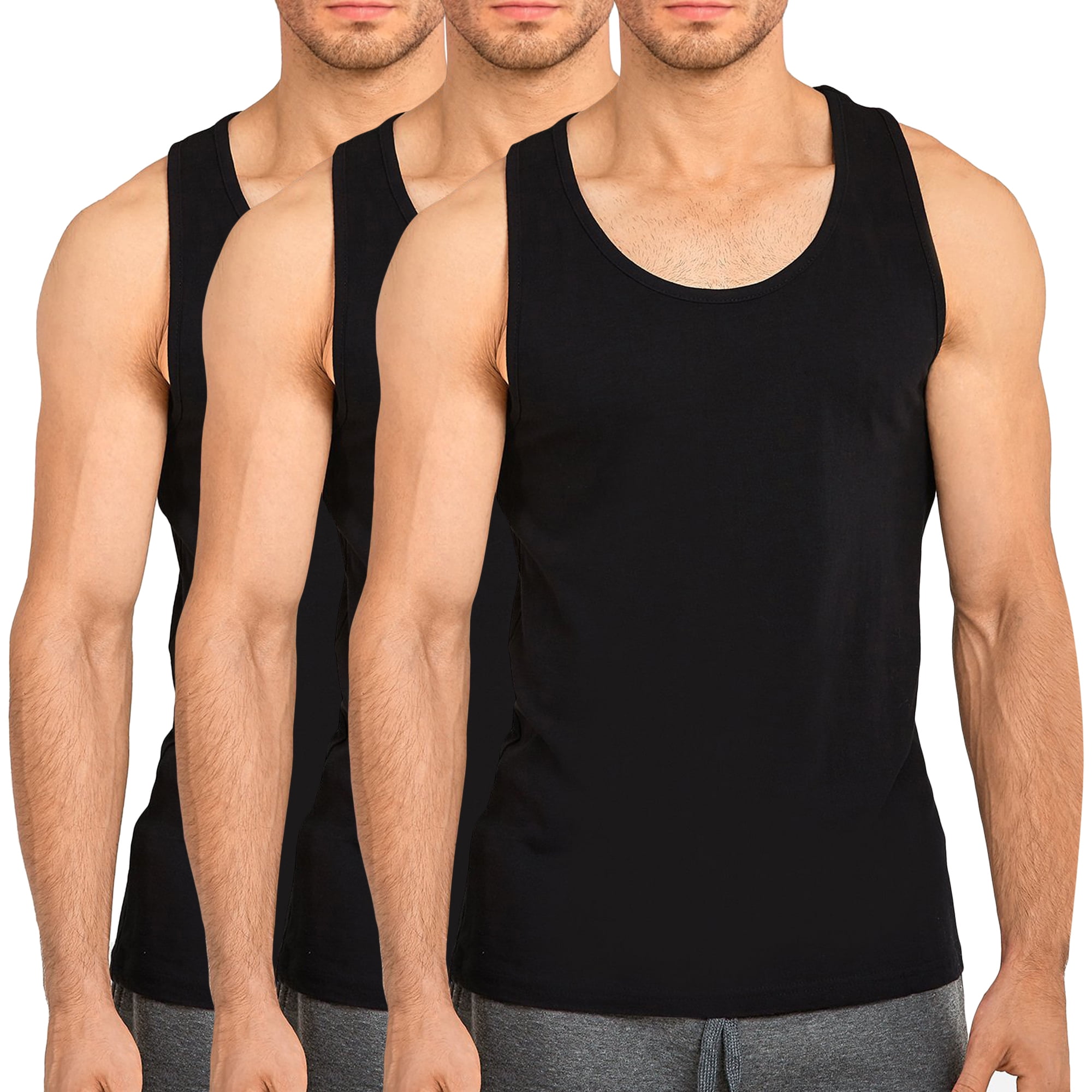Men's Athletic Heavyweight Workout Cotton Muscle Tank Top - Walmart.com