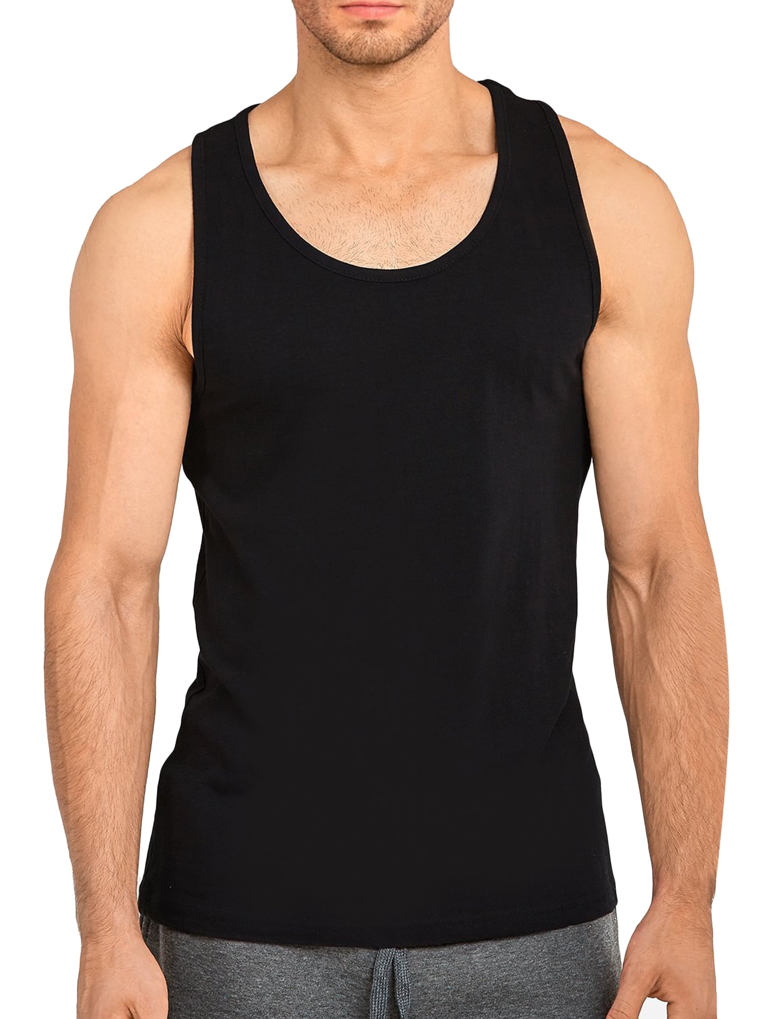 Men's Athletic Heavyweight Workout Cotton Muscle Tank Top - Walmart.com